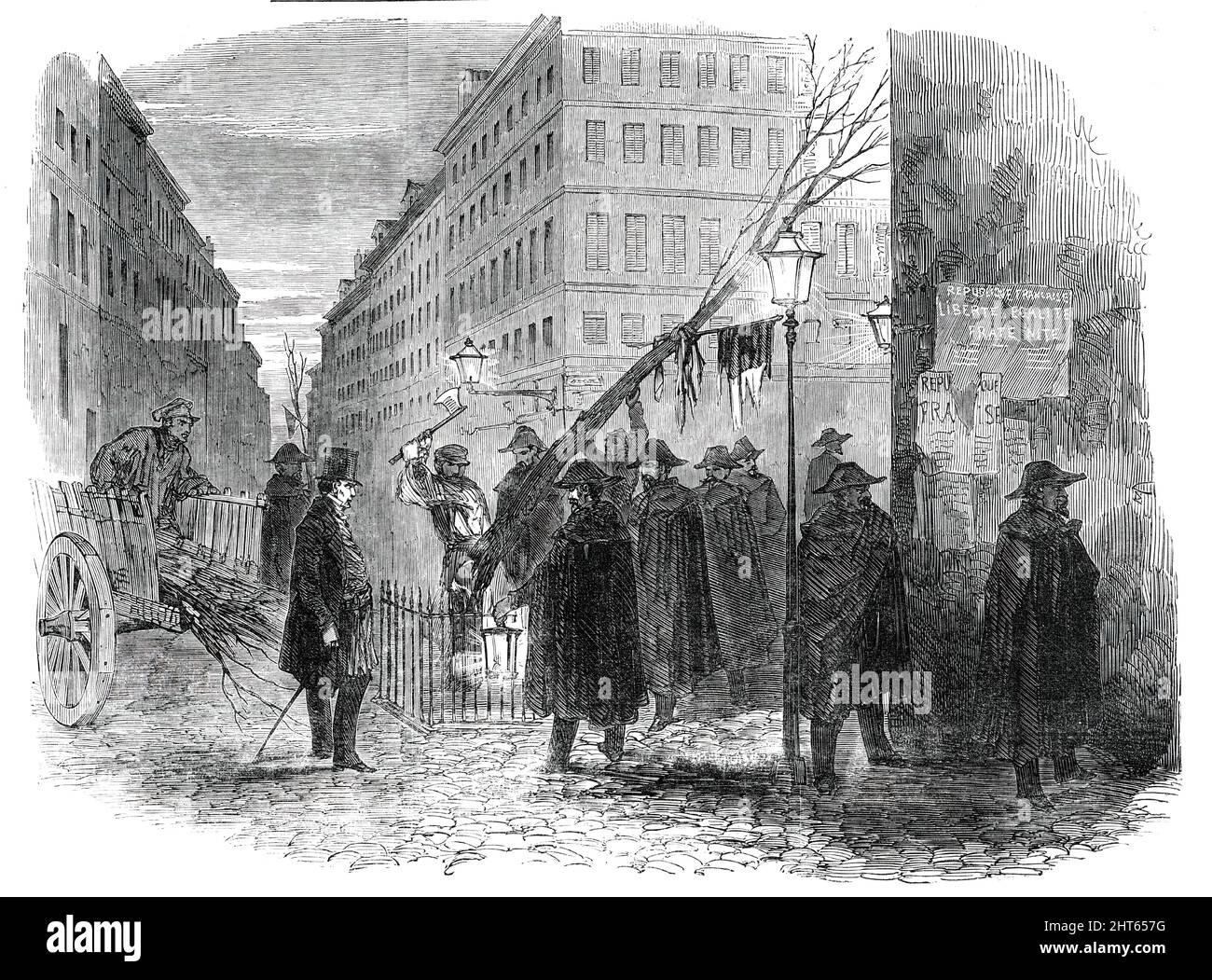 Tree of Liberty, cut down in Paris, 1850. 'During the past week riots ...