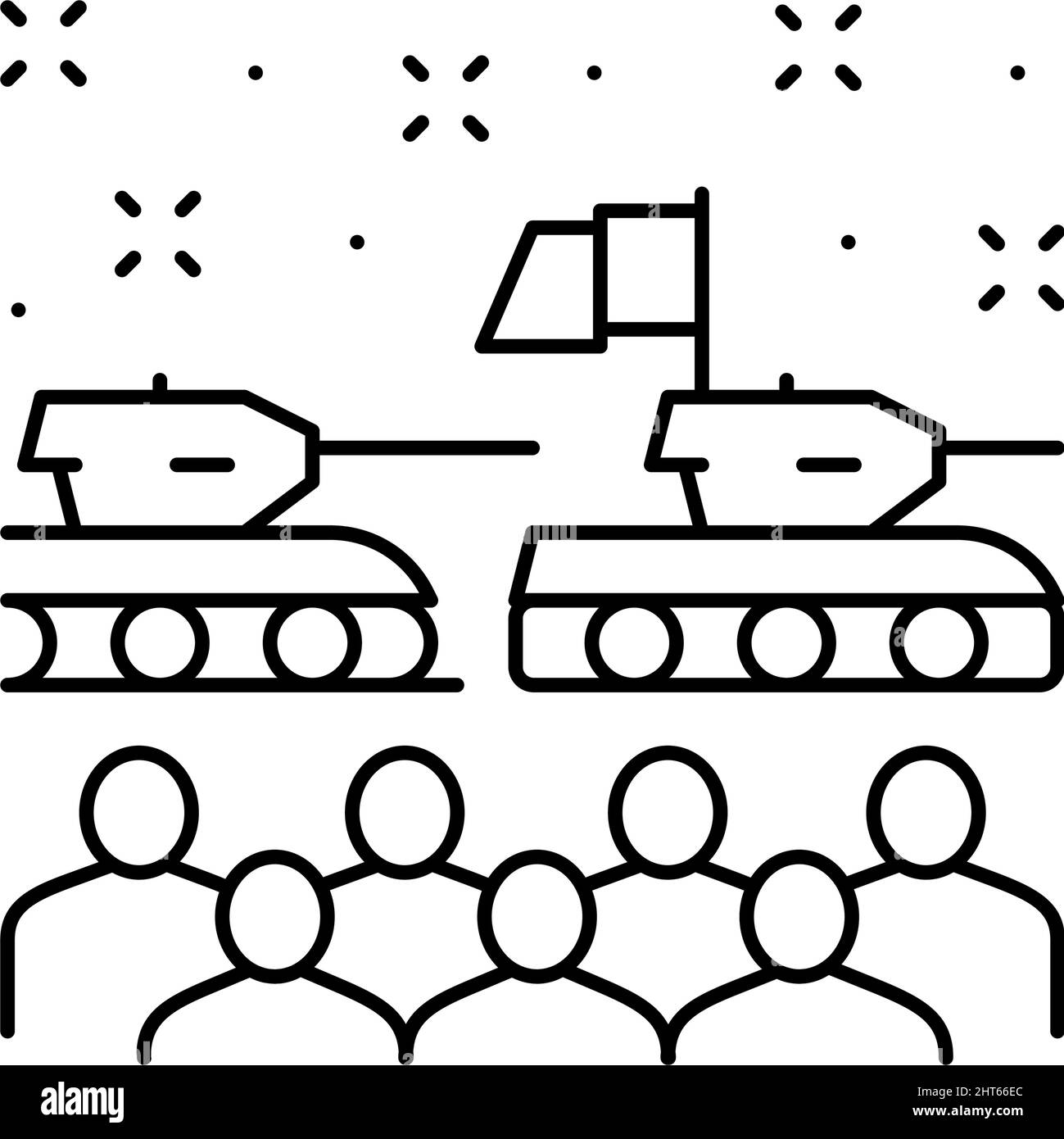 military parade line icon vector illustration Stock Vector Image & Art ...