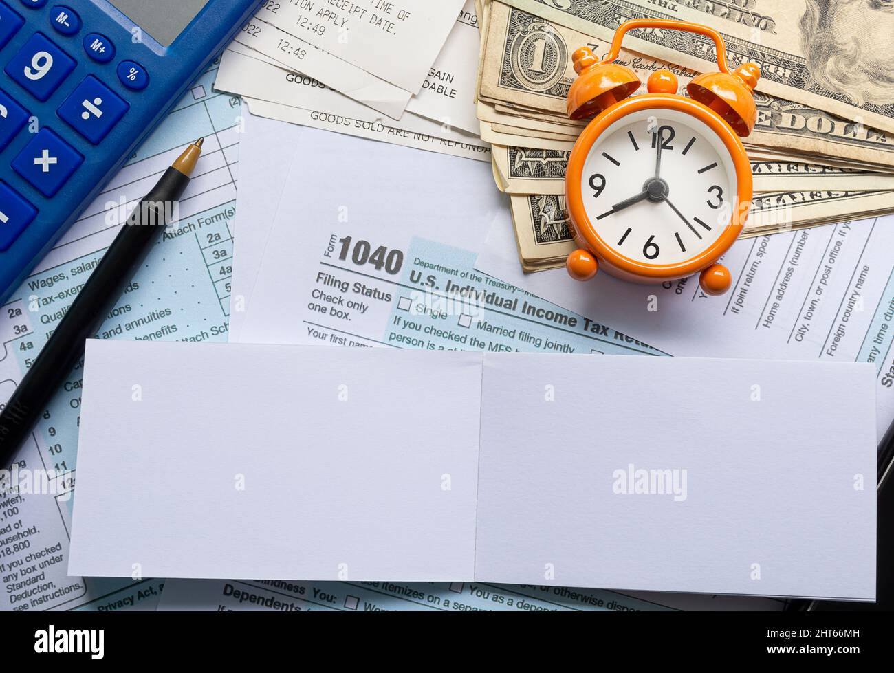 Tax forms 1040. U.S Individual Income Tax Return with other ...