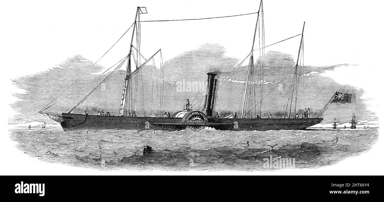 The New Steam-Packet, "Her Majesty", 1850. Steamship '...built for the ...