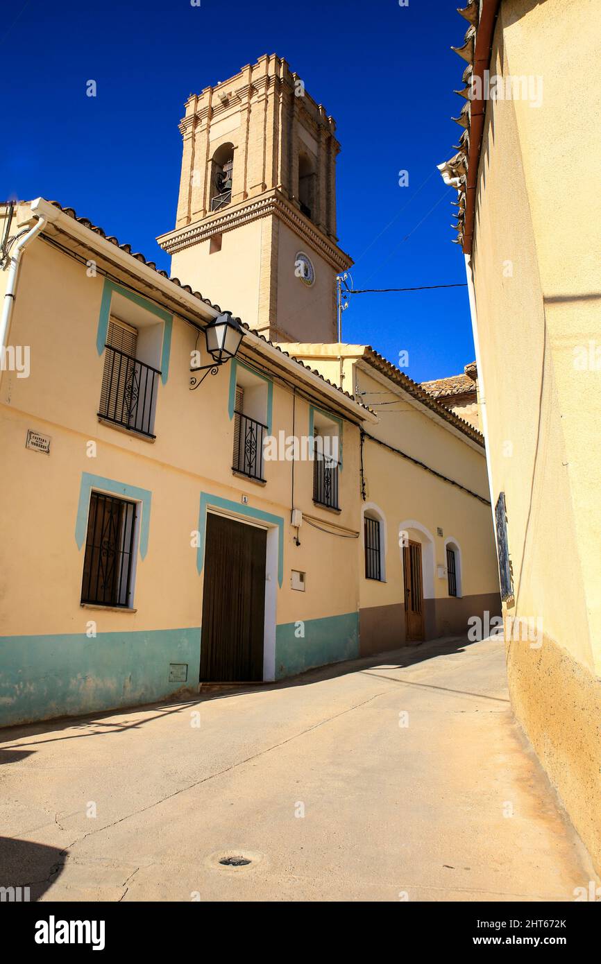 Bolulla, Alicante, Spain- February 6, 2022: Facades of Bolulla village ...