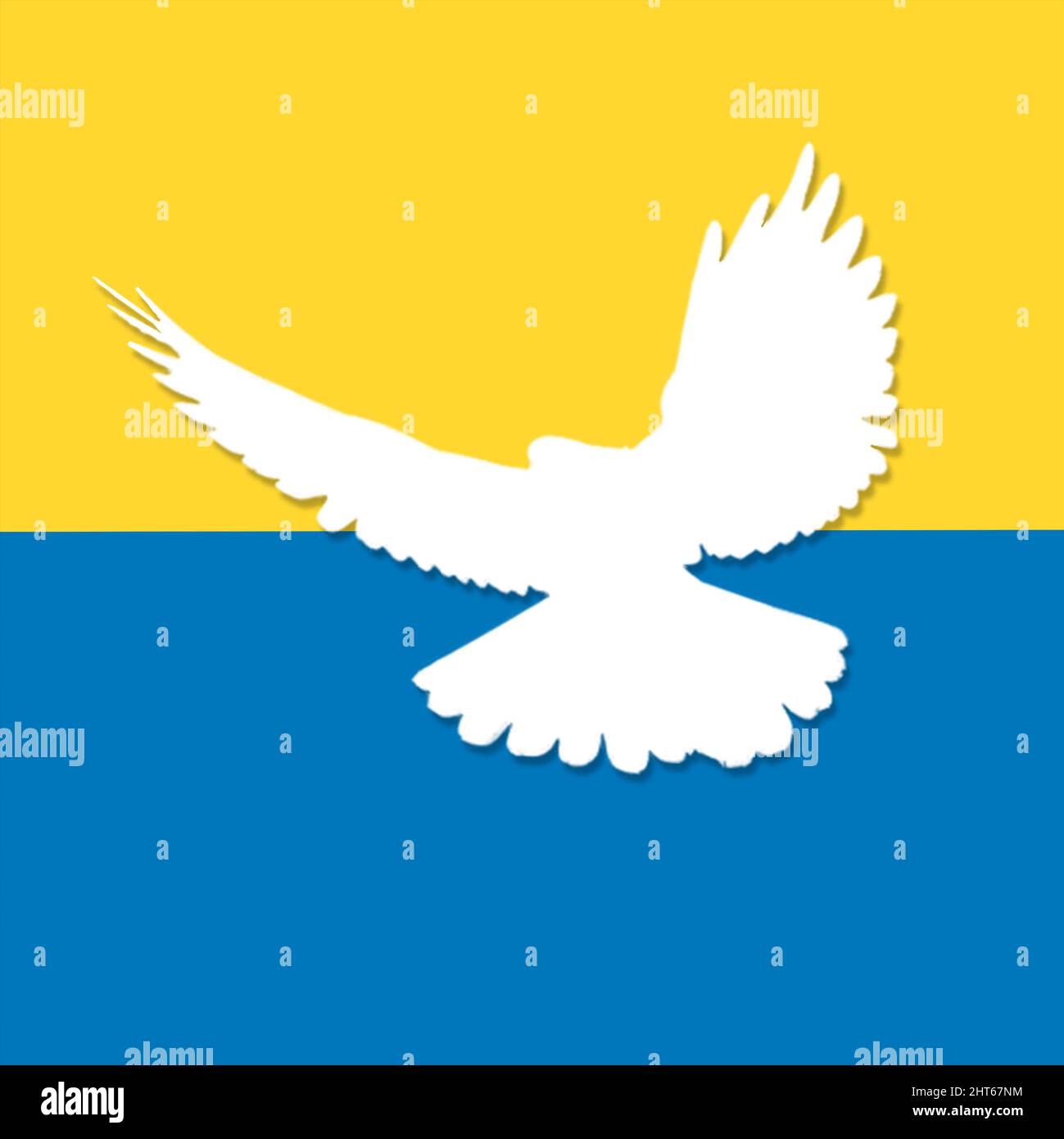 Dove on ukrainian flag hi-res stock photography and images - Alamy