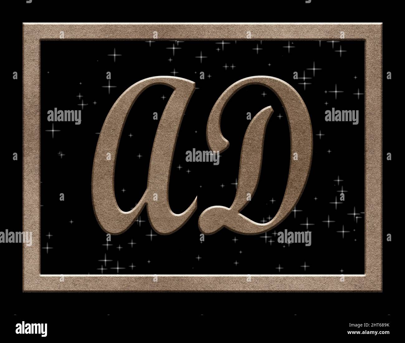 Signature with the two capital letters AD , crystal Stock Photo - Alamy