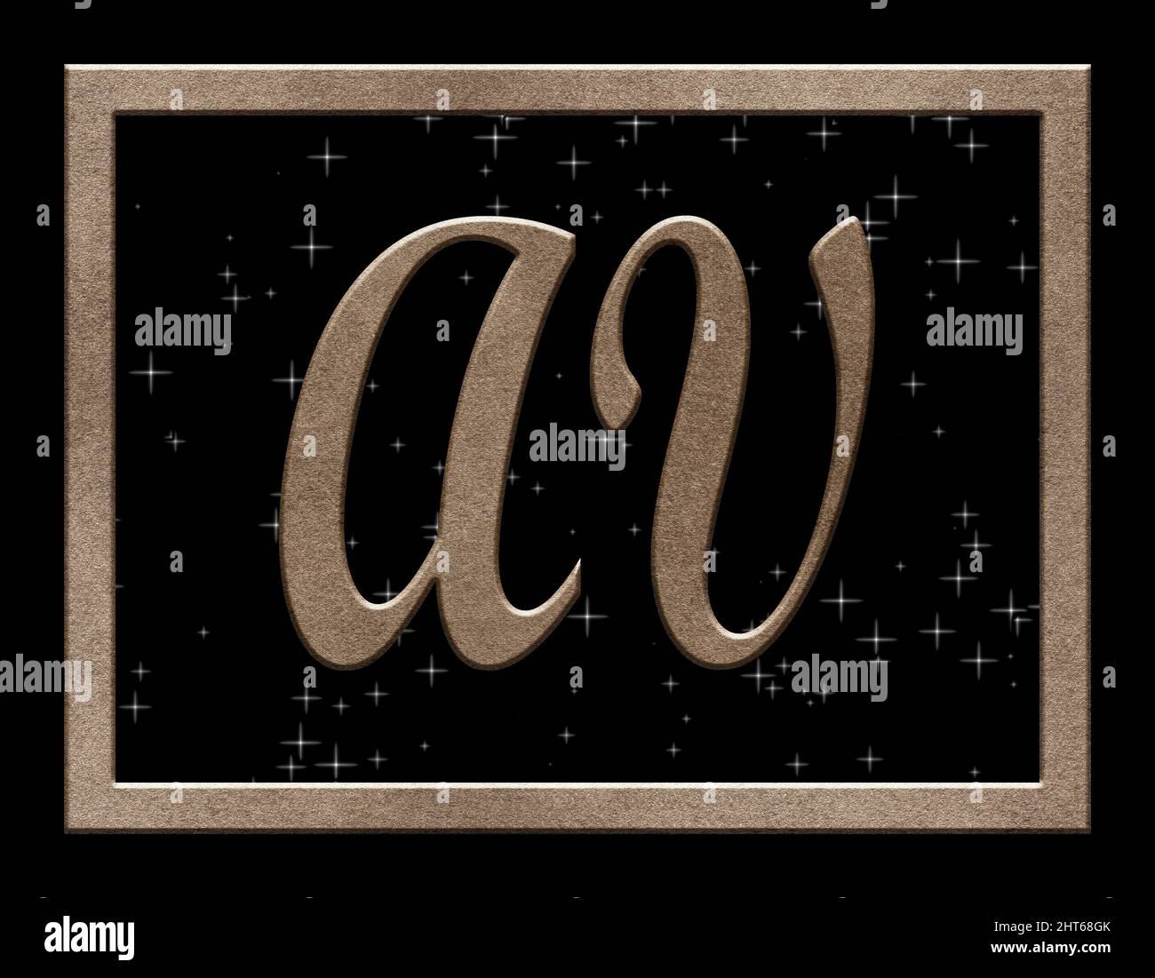 Signature with the two capital letters AV , crystal Stock Photo - Alamy