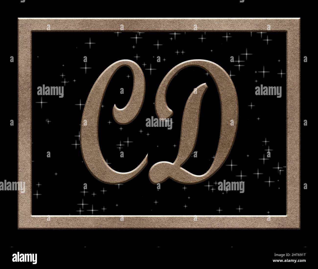 Signature with the two capital letters CD , crystal Stock Photo - Alamy