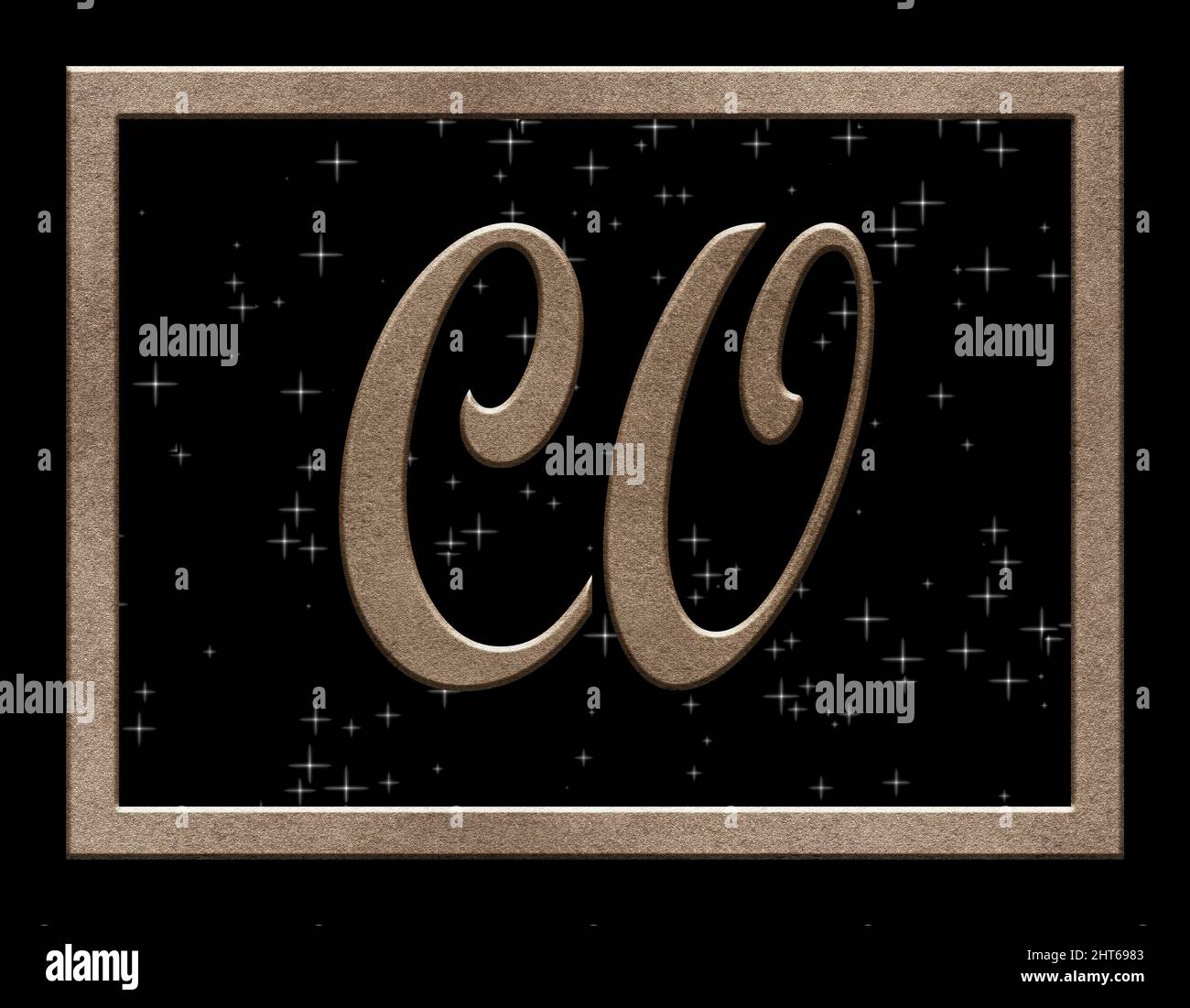 Signature with the two capital letters CO , crystal Stock Photo - Alamy