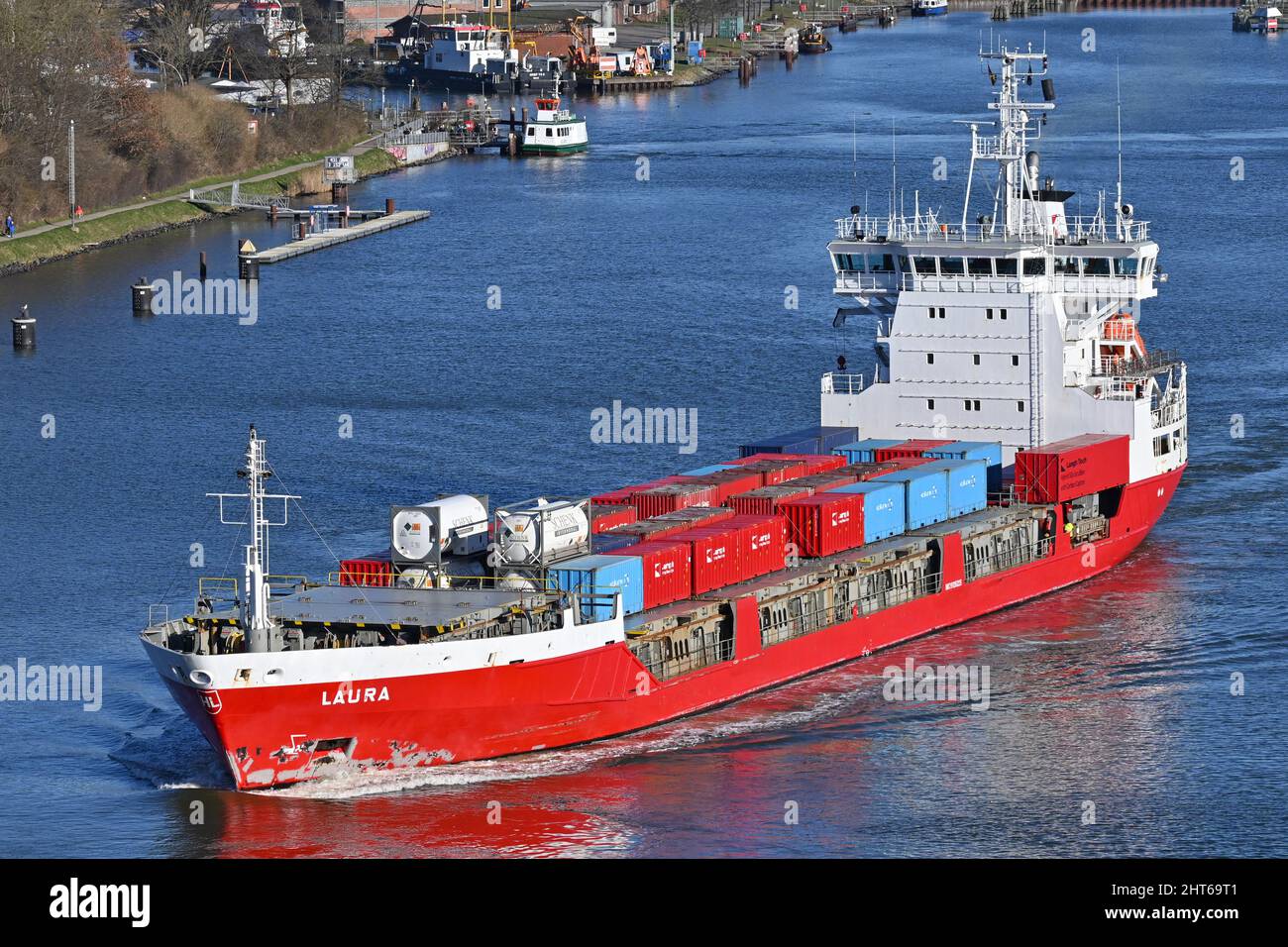 Langh Ship's LAURA passing the Kiel Canal Stock Photo - Alamy