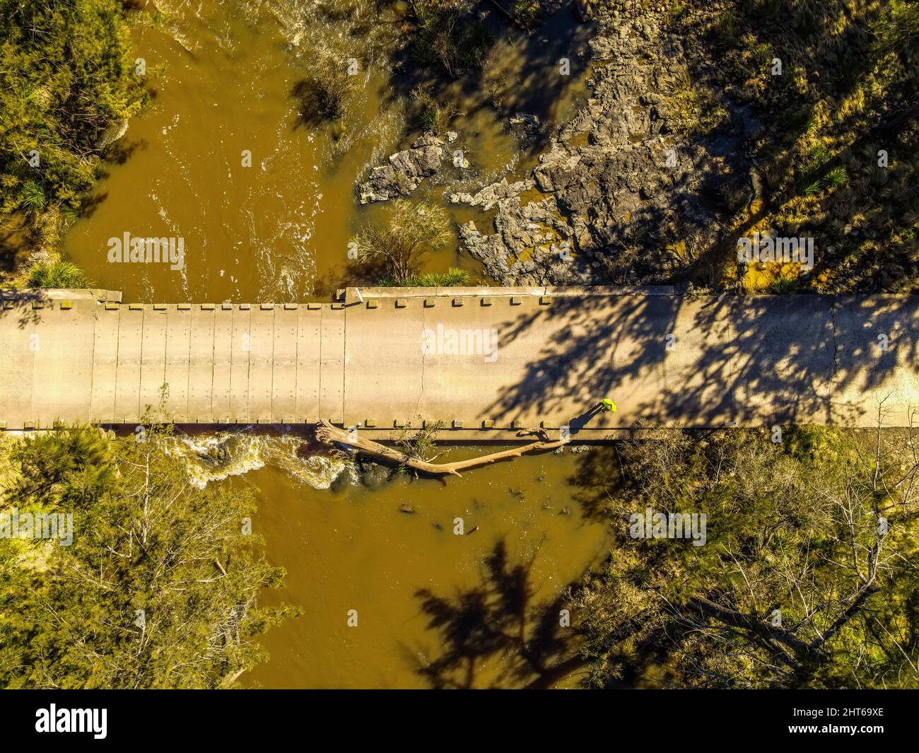 A breathtaking aerial view of the Severn River, Strathbogie, NSW ...