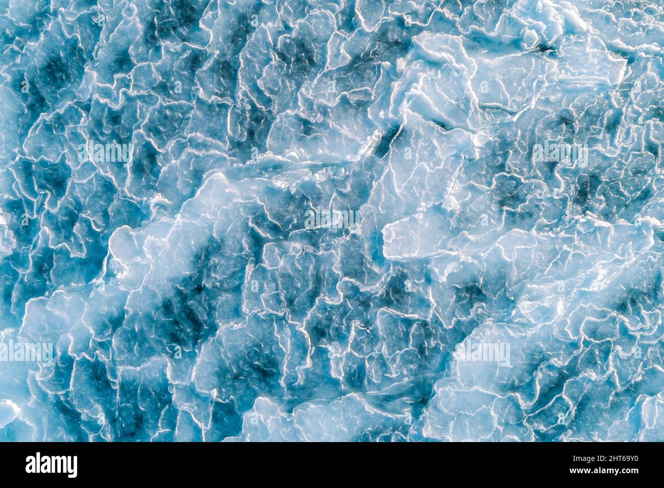 Aerial top down view of ice surface. Frozen sea surface texture Stock ...