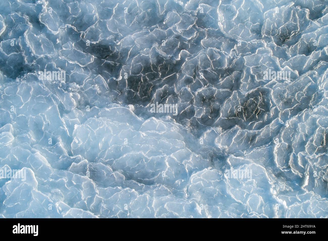Aerial top down view of ice surface. Frozen sea surface texture Stock ...