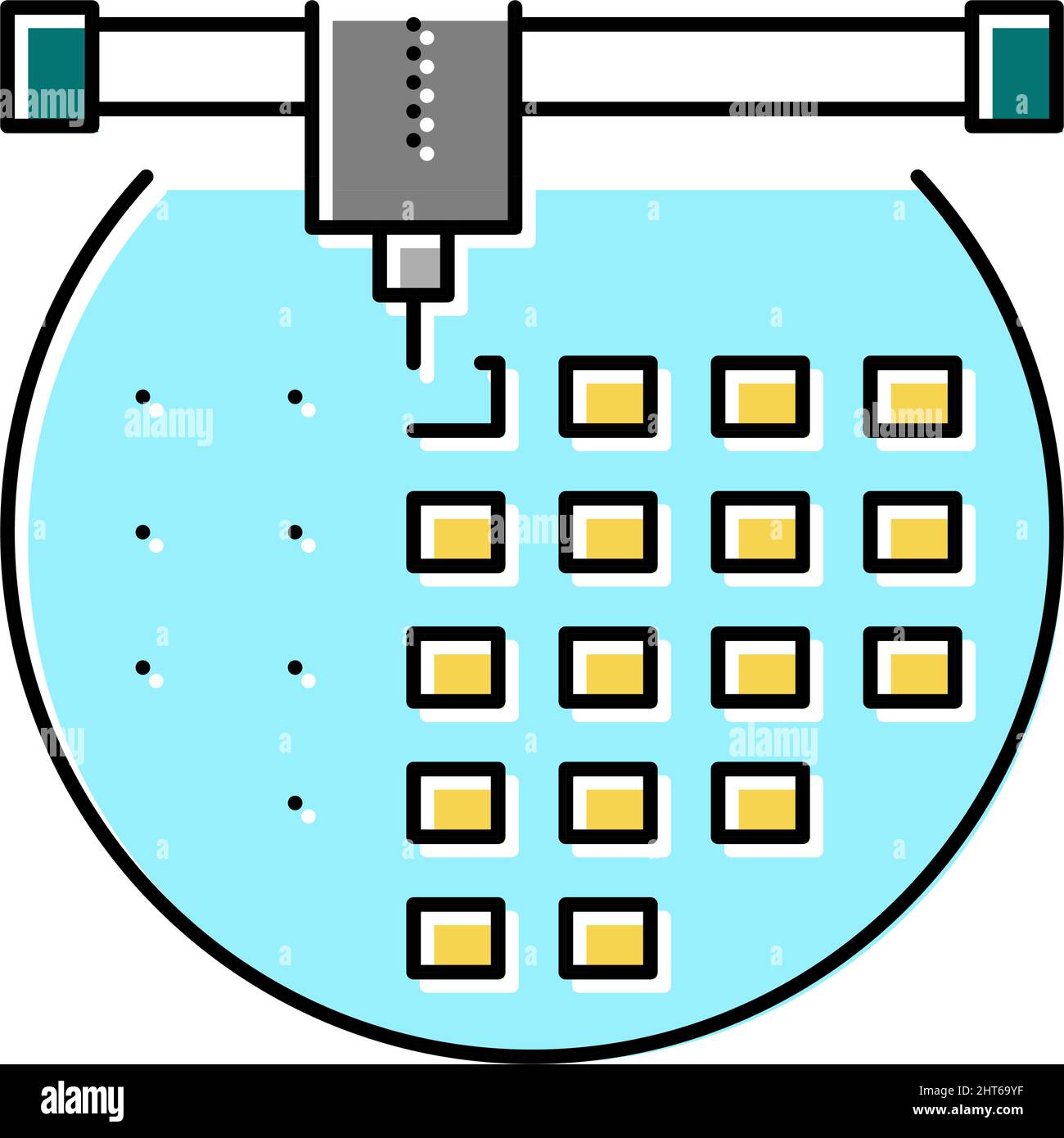 installing semiconductor on board color icon vector illustration Stock ...