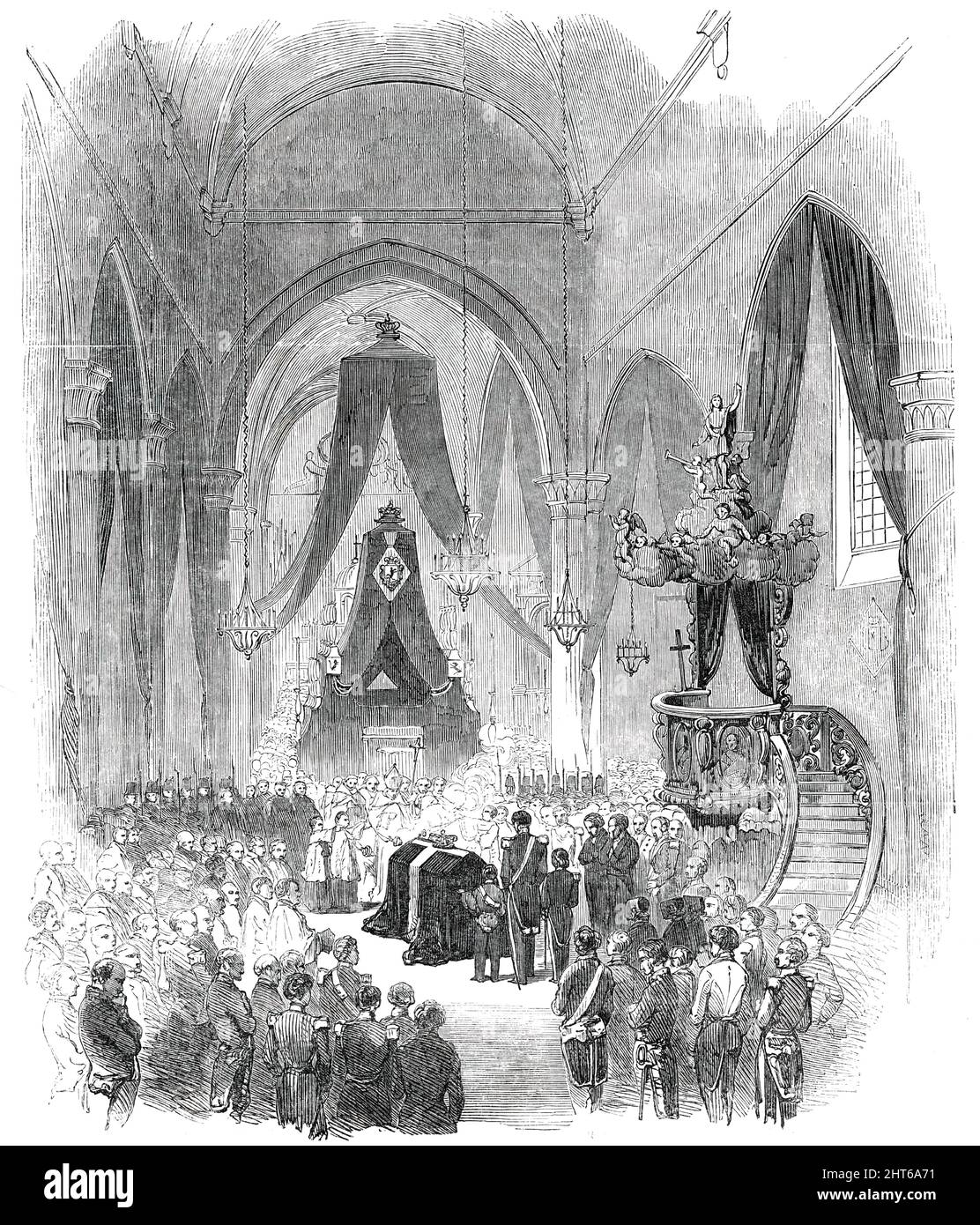 Funeral of the Queen of the Belgians - the Interment in the Church a ...