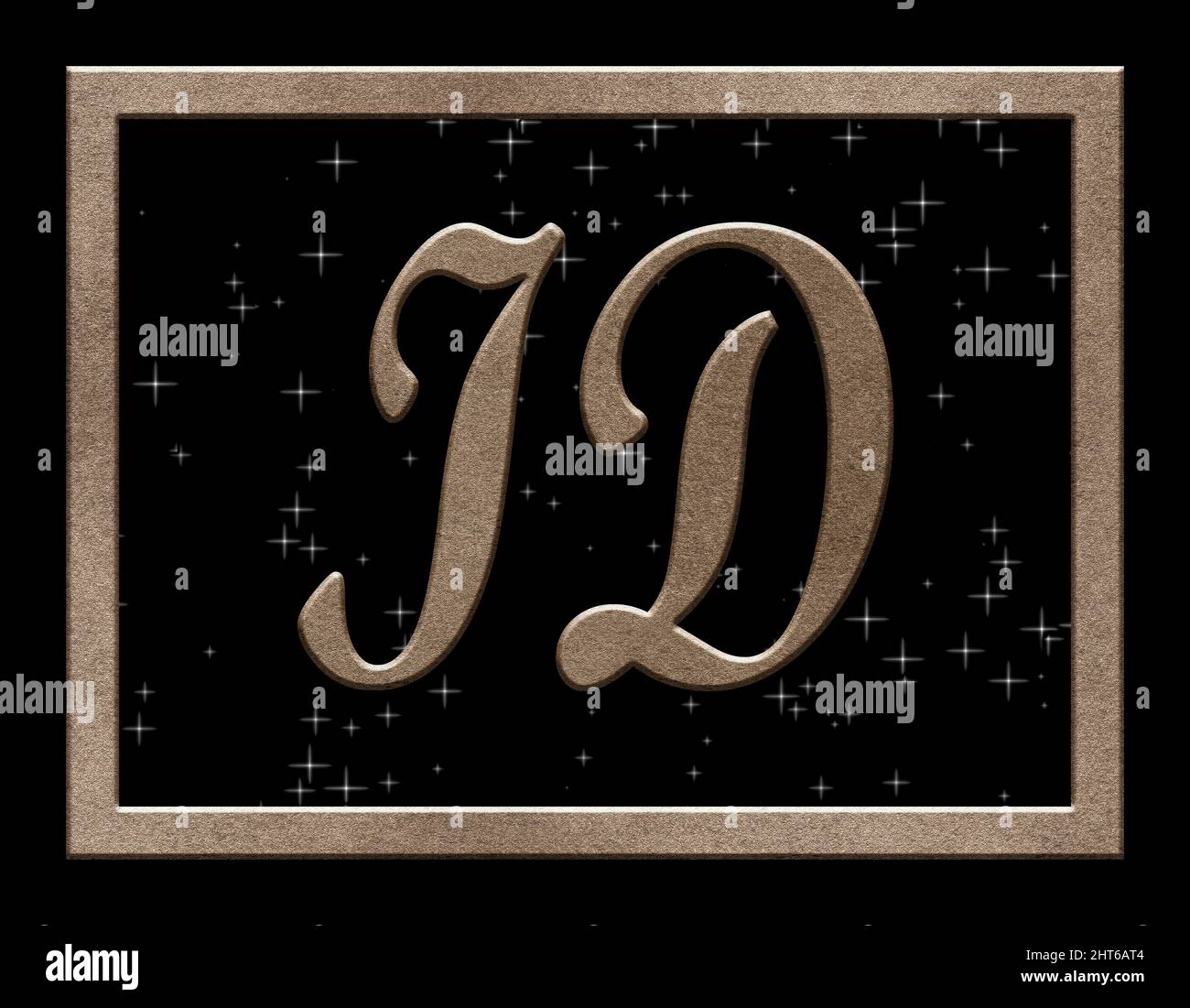 Signature with the two capital letters ID , crystal Stock Photo - Alamy