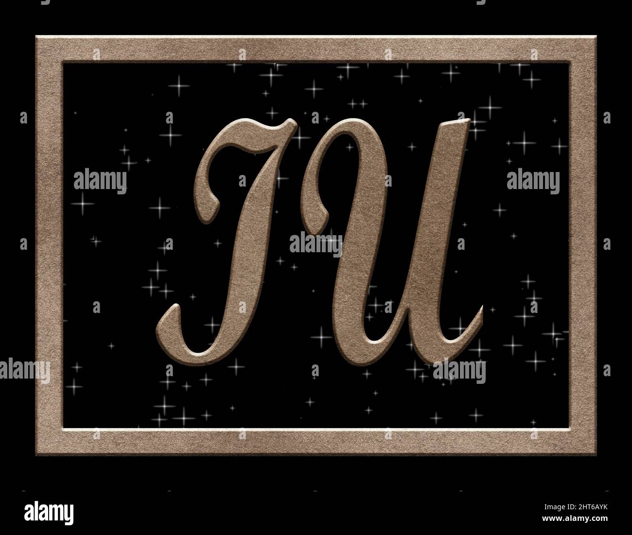Signature with the two capital letters IU , crystal Stock Photo - Alamy