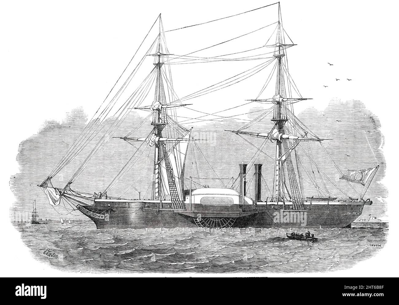 The Steam-Brig "Governole", built for the Sardinian Government, 1850 ...