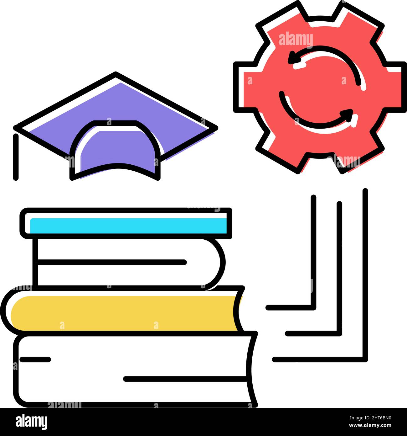 education optimize color icon vector illustration Stock Vector Image ...