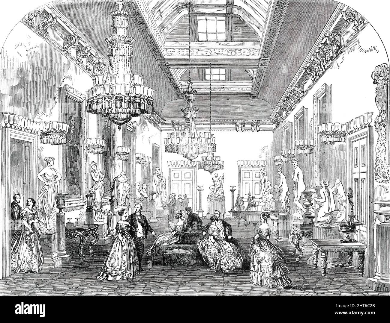 The Sculpture Gallery at Holdernesse House, Park-Lane, [London], 1850 ...