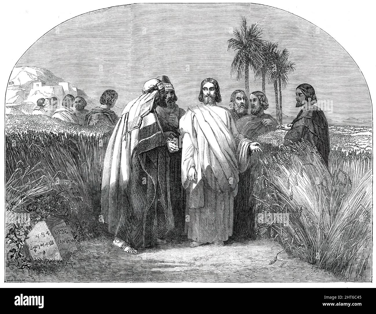 Christ with the Disciples in the Corn-Field - painted by Henry Warren ...