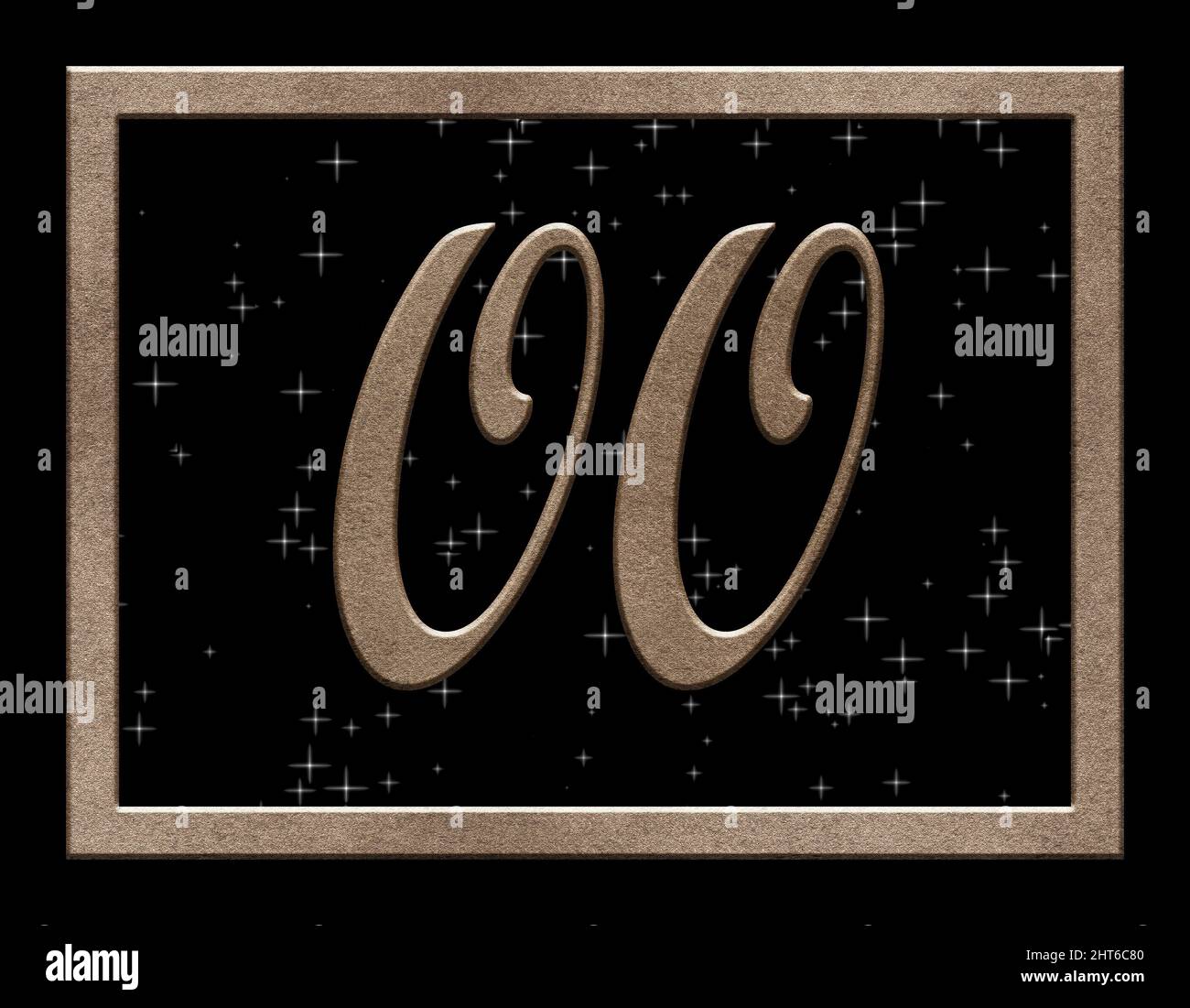 Signature with the two capital letters OO , crystal Stock Photo - Alamy