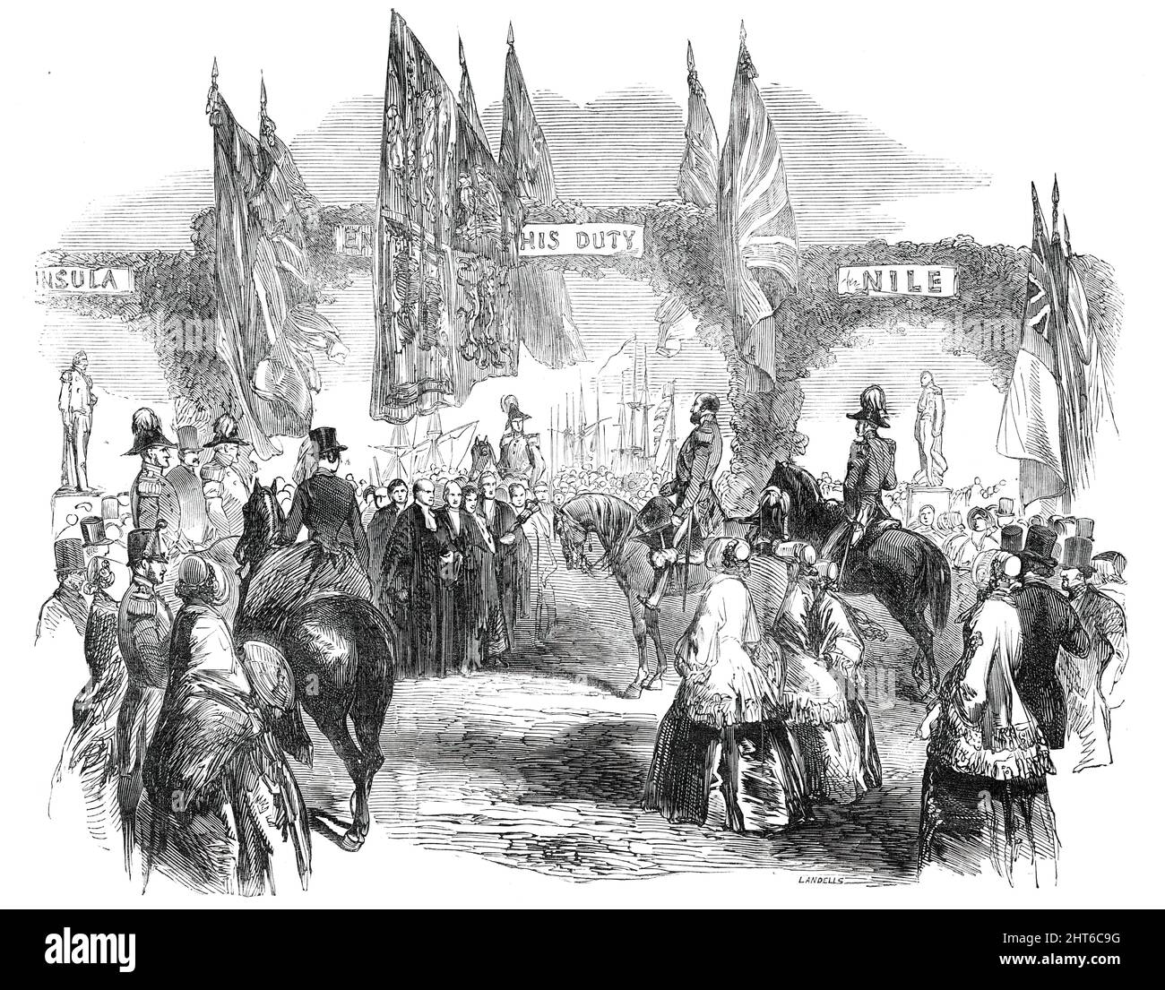 Inauguration of the Statues of Nelson and Wellington, on Southsea ...