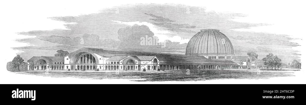 Building for the Great Industrial Exhibition, to be erected in Hyde ...