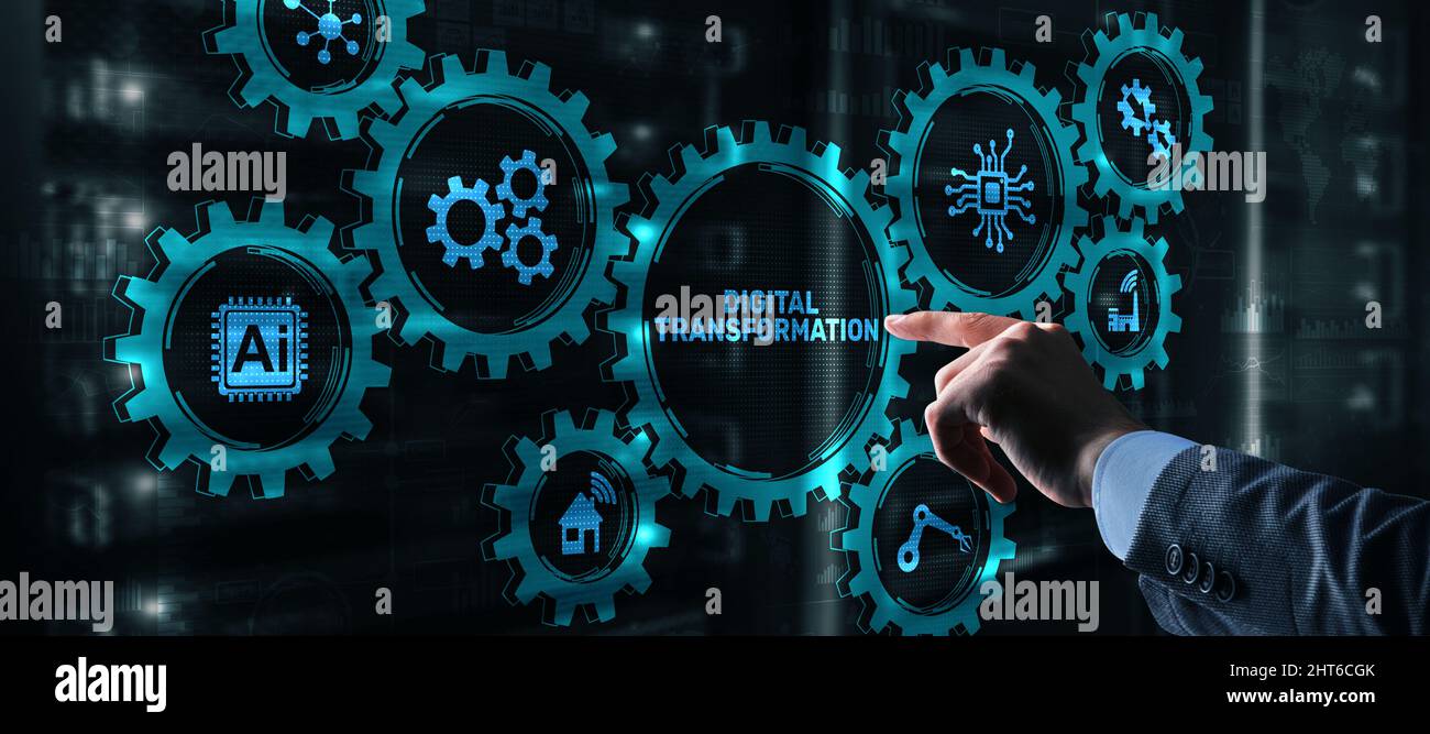 Digital Transformation and Digitalization Technology concept on ...