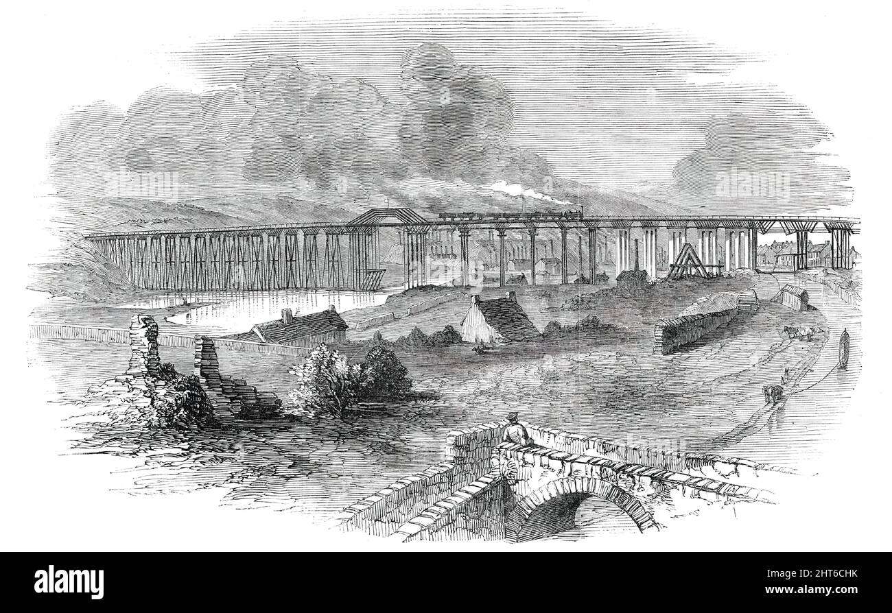 The Landore Viaduct, near Swansea, [Wales], 1850. This '...magnificent ...