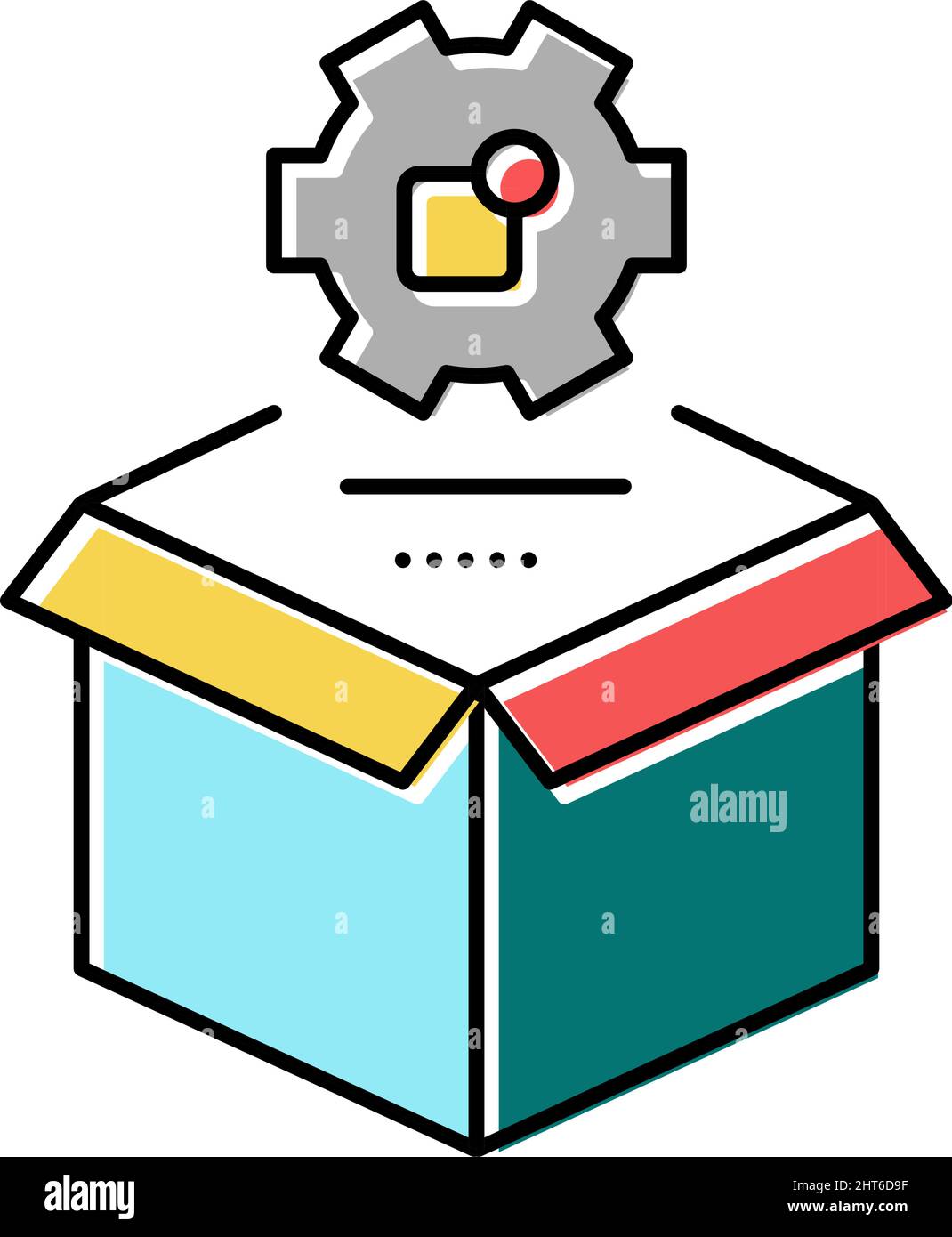 production process color icon vector illustration Stock Vector Image ...