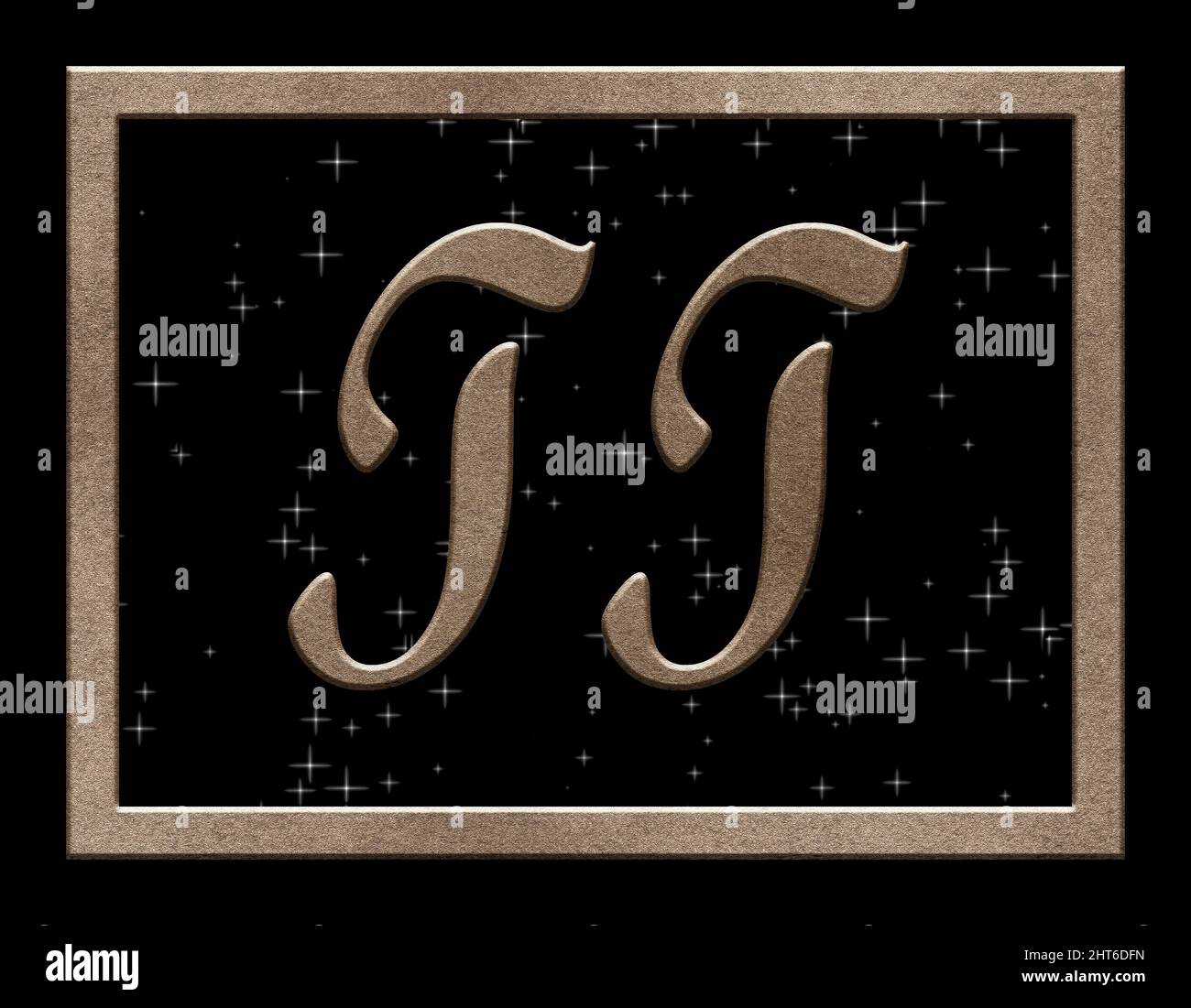 Signature with the two capital letters TT , crystal Stock Photo - Alamy