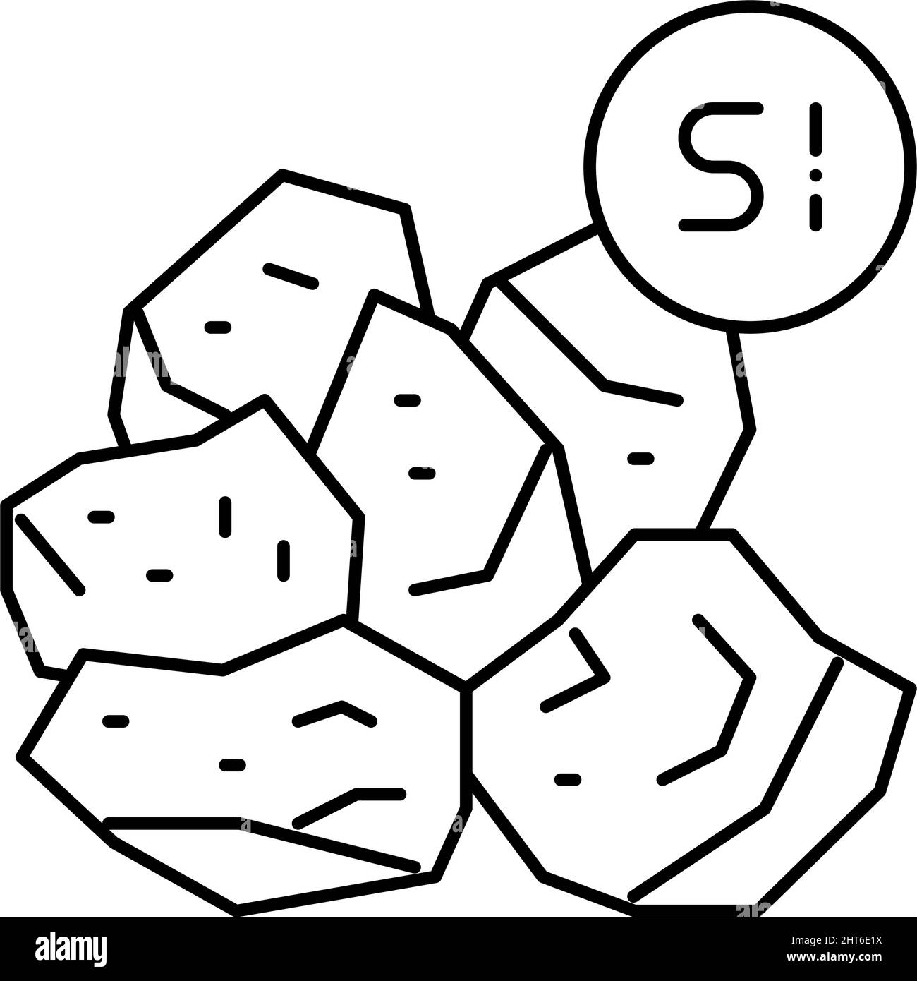 silicon semiconductor manufacturing line icon vector illustration Stock ...