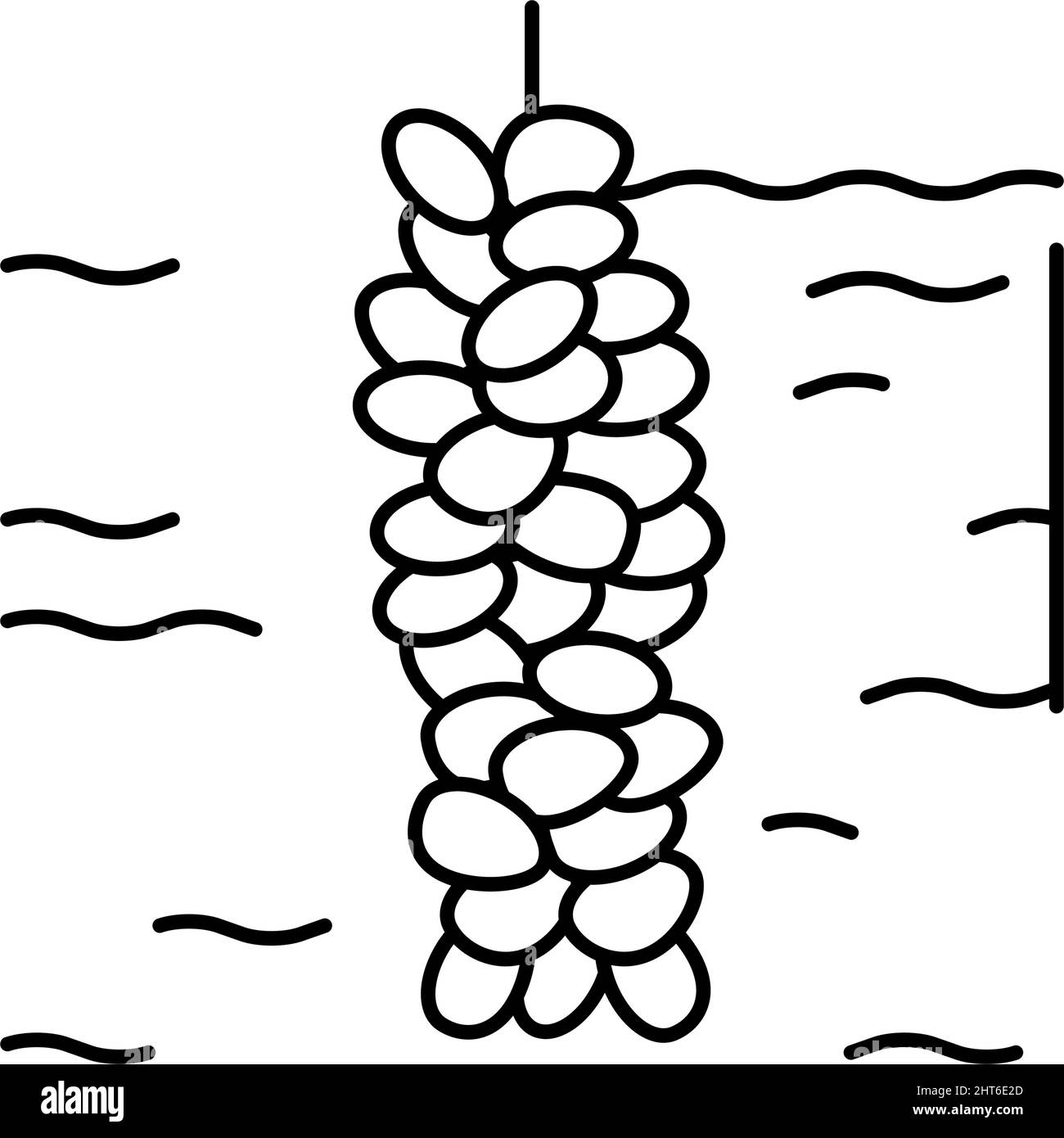 production mussel line icon vector illustration Stock Vector Image ...