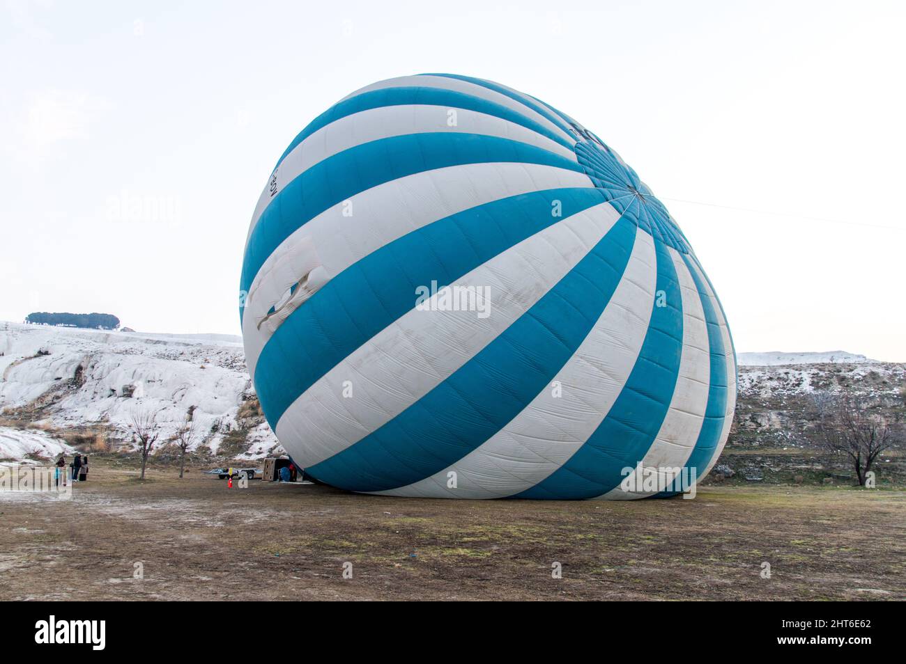 Hot Air Balloon human-carrying flight technology concept preparation ...