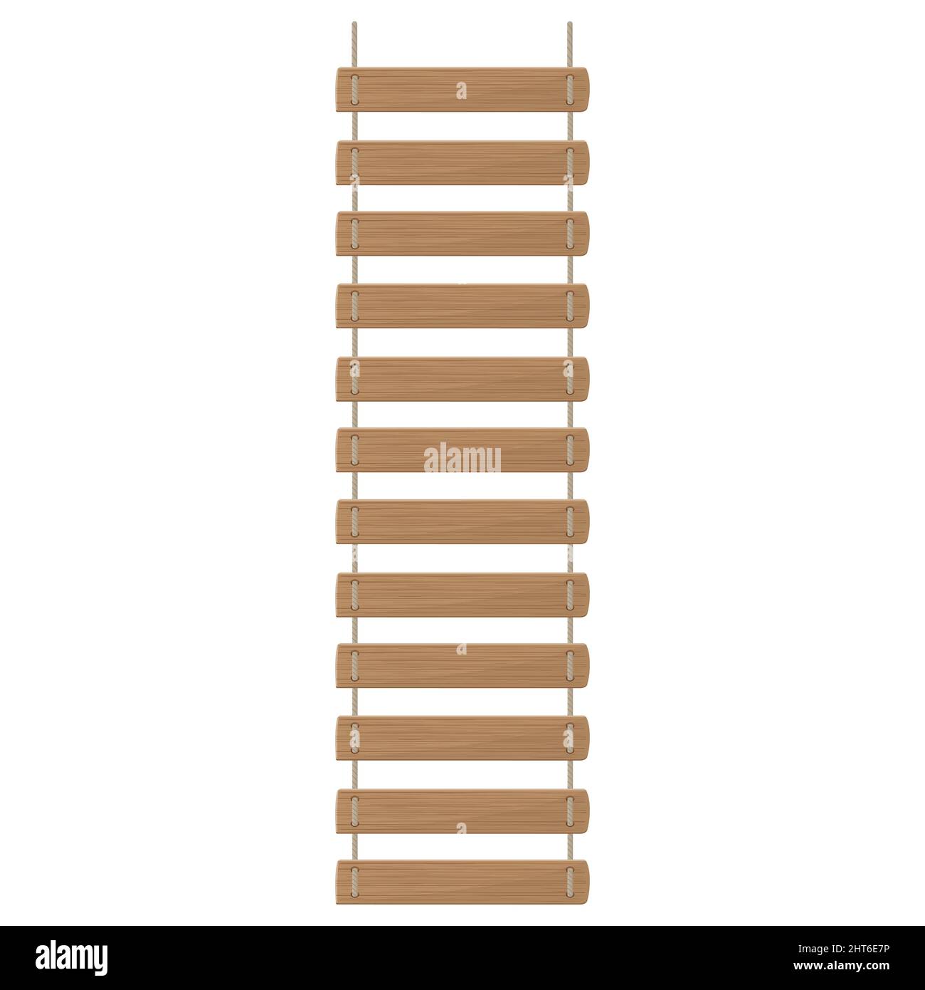 Rope ladder isolated on a white background. Color Vector illustration ...