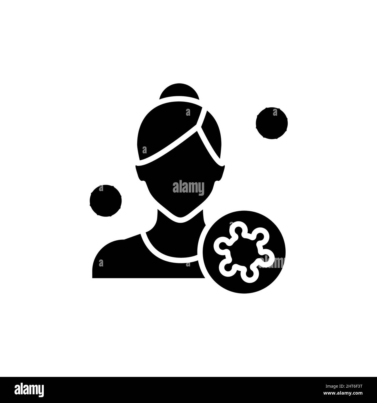 Autoimmune Disease Color Line Icon Isolated Vector Element Outline