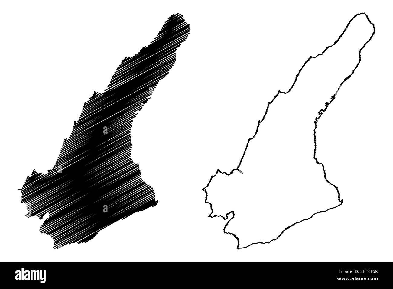 Awaji island (Japan, East Asia, Japanese archipelago) map vector ...