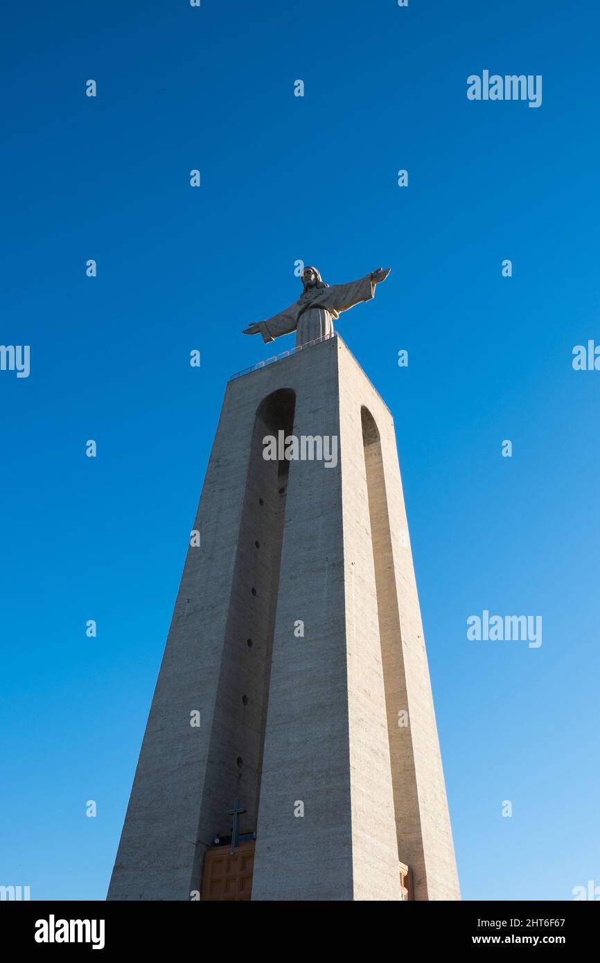 Vertical bottom shot of Jesus Christ statue in the daytime Stock Photo ...