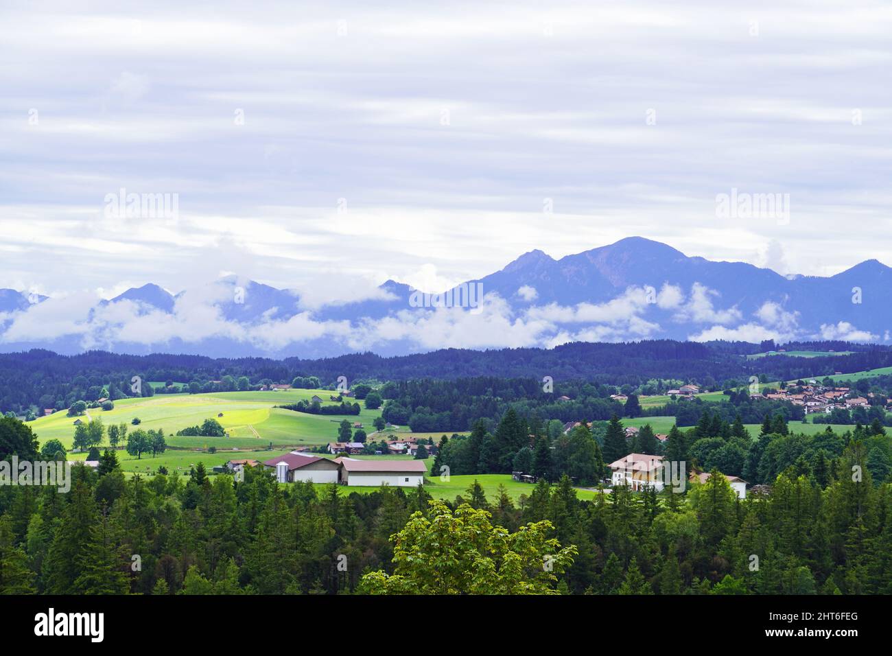 Landscape in the Allgau region of Bavaria in Germany Stock Photo - Alamy