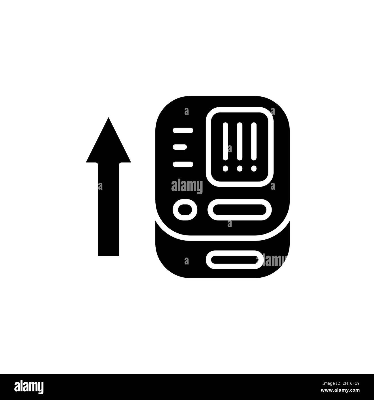 High blood pressure color line icon. Isolated vector element. Outline ...