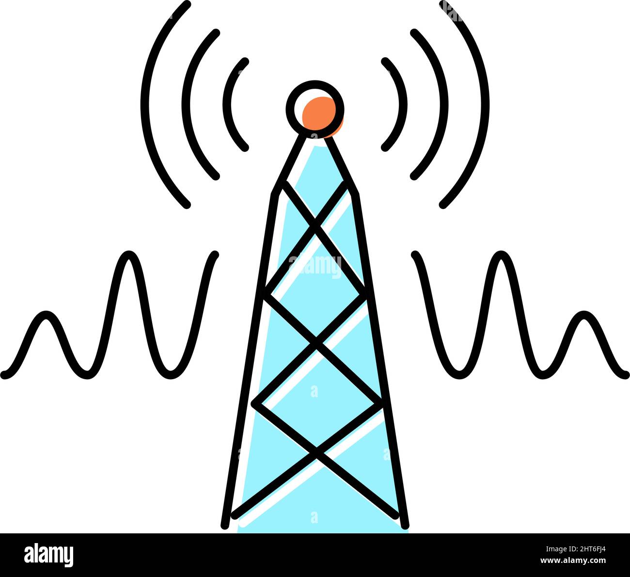 telecommunication service color icon vector illustration Stock Vector ...