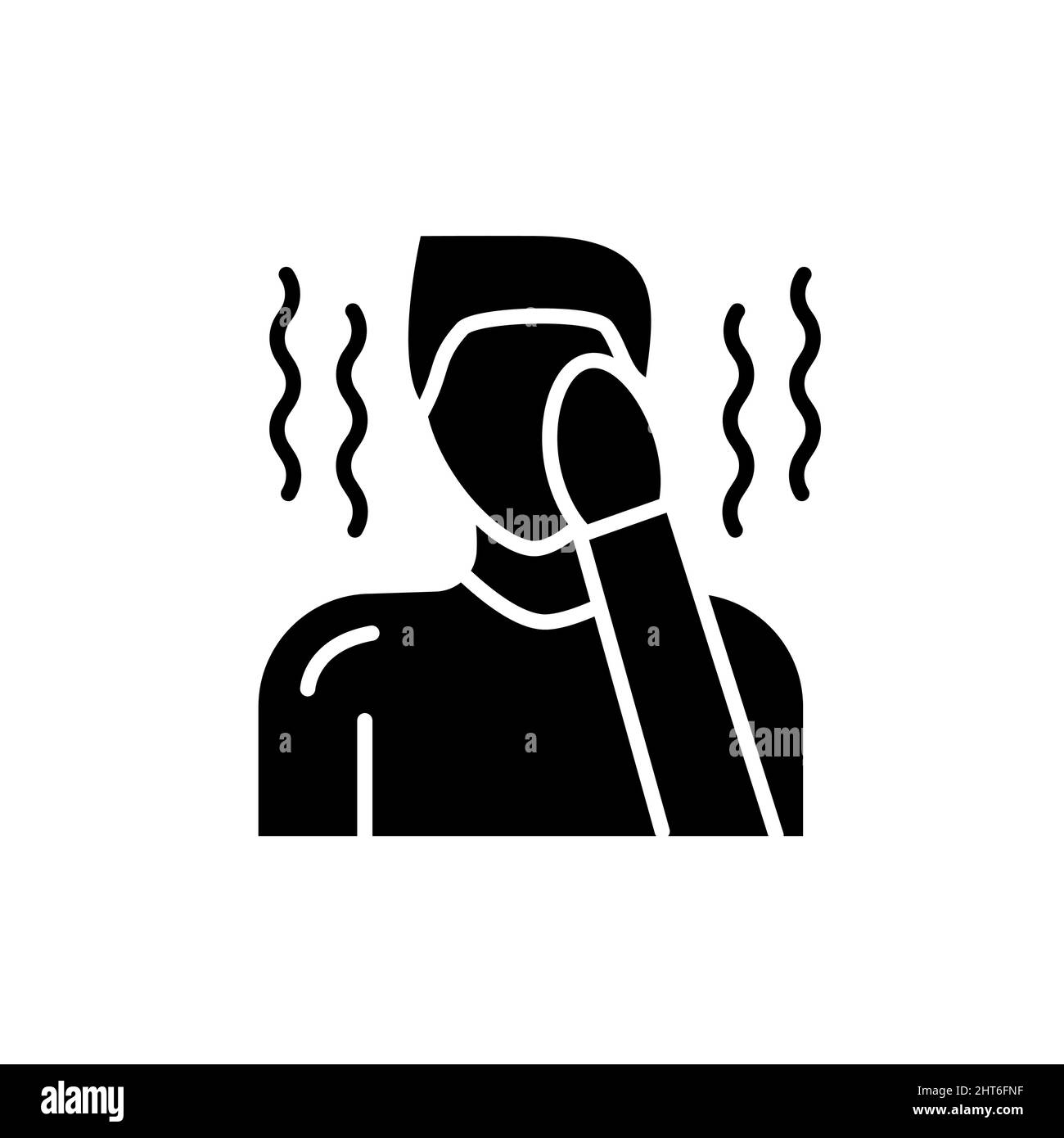 Weakness color line icon. Isolated vector element. Outline pictogram ...