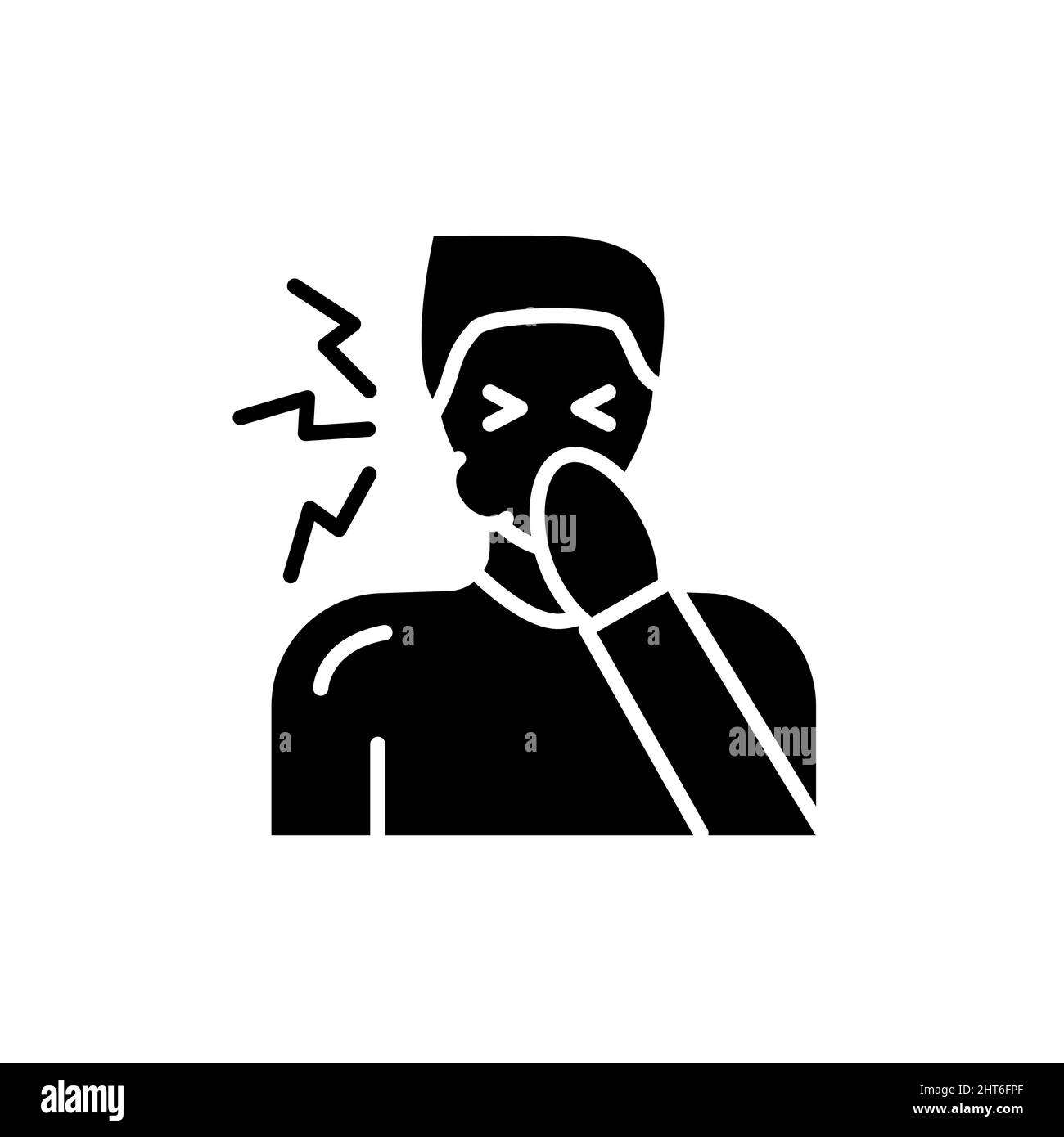 Nausea color line icon. Isolated vector element. Outline pictogram for ...