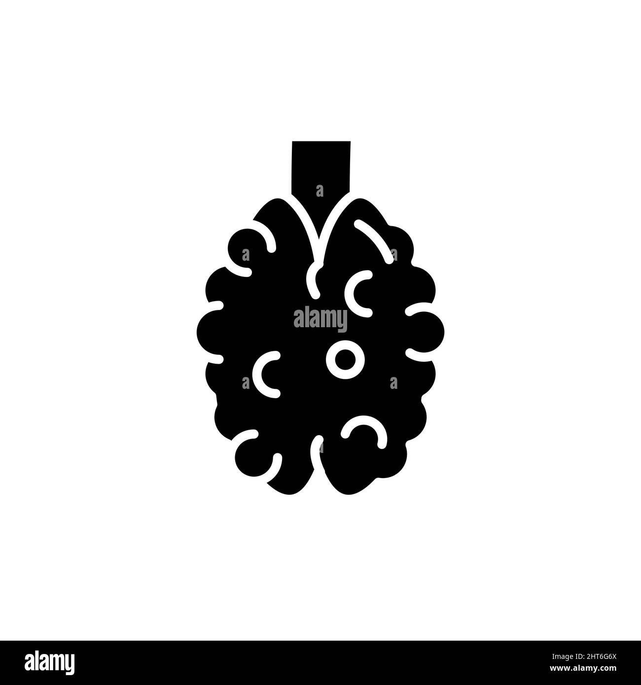Human organ parathyroid gland color line icon. Isolated vector element ...