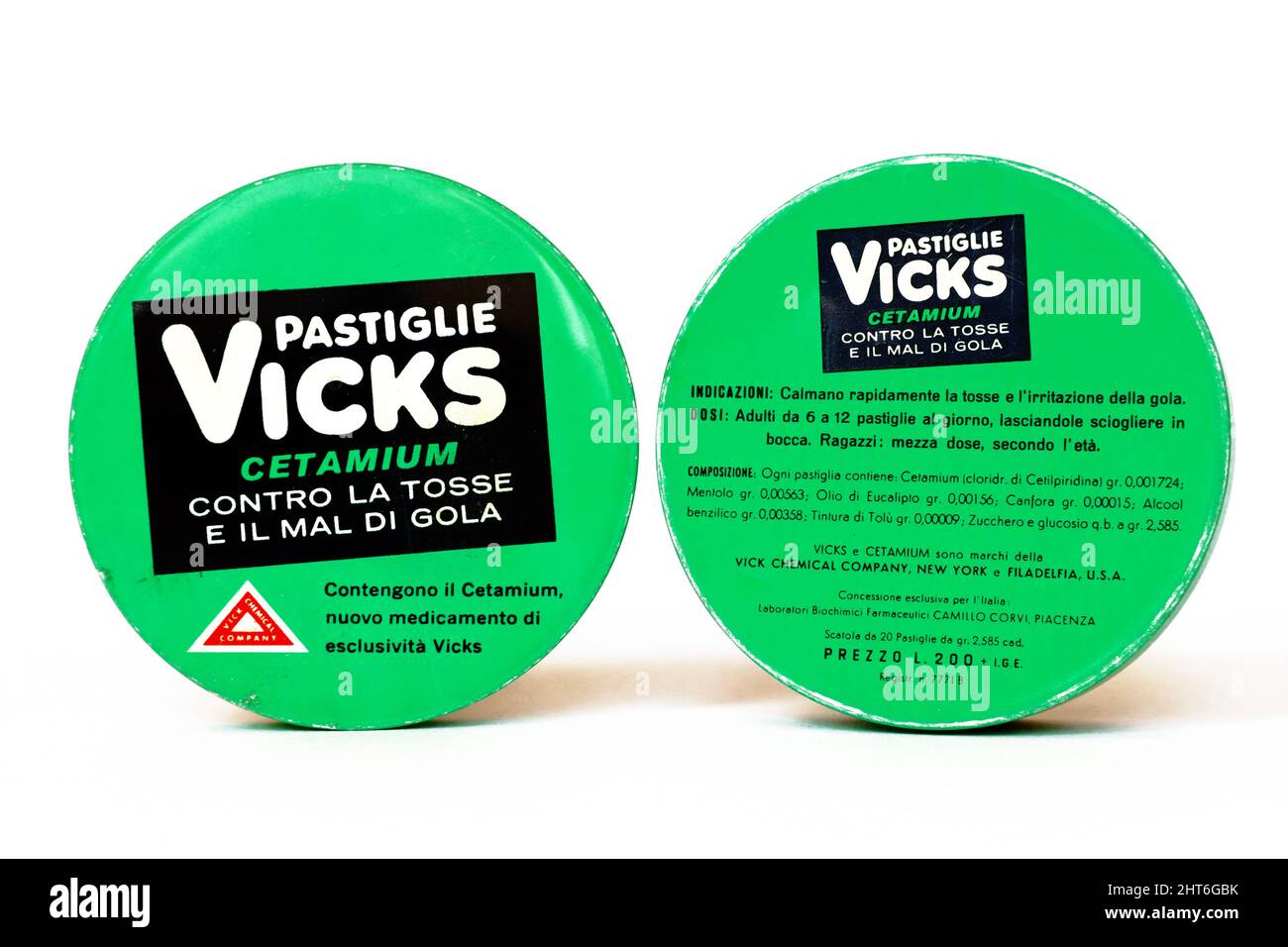 Vintage 1960s VICKS Cetamium Tablets medicine for the treatment of ...