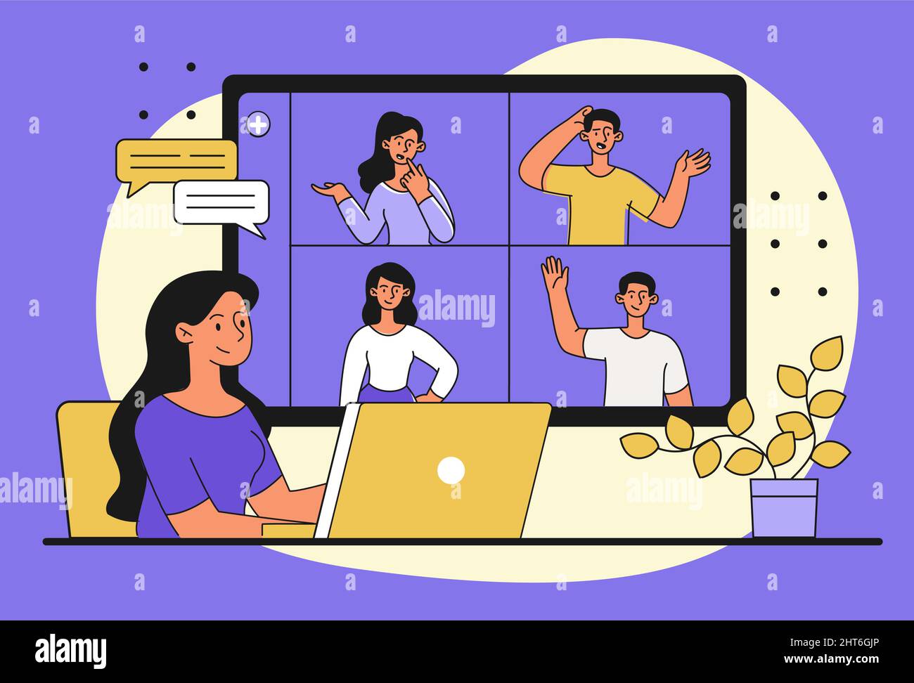 Online meeting concept Stock Vector Image & Art - Alamy