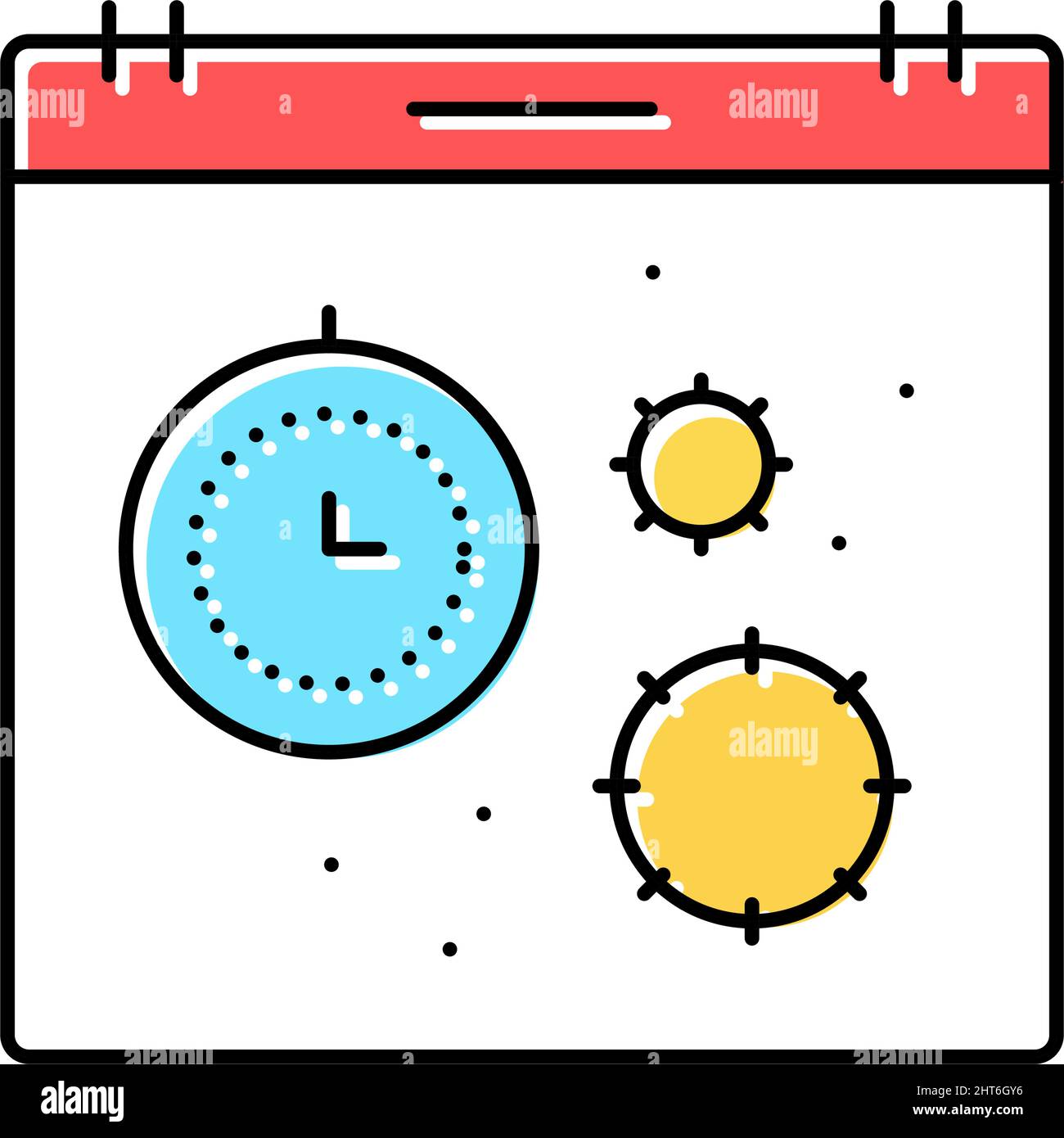 Virus season calendar color icon hi-res stock photography and images ...