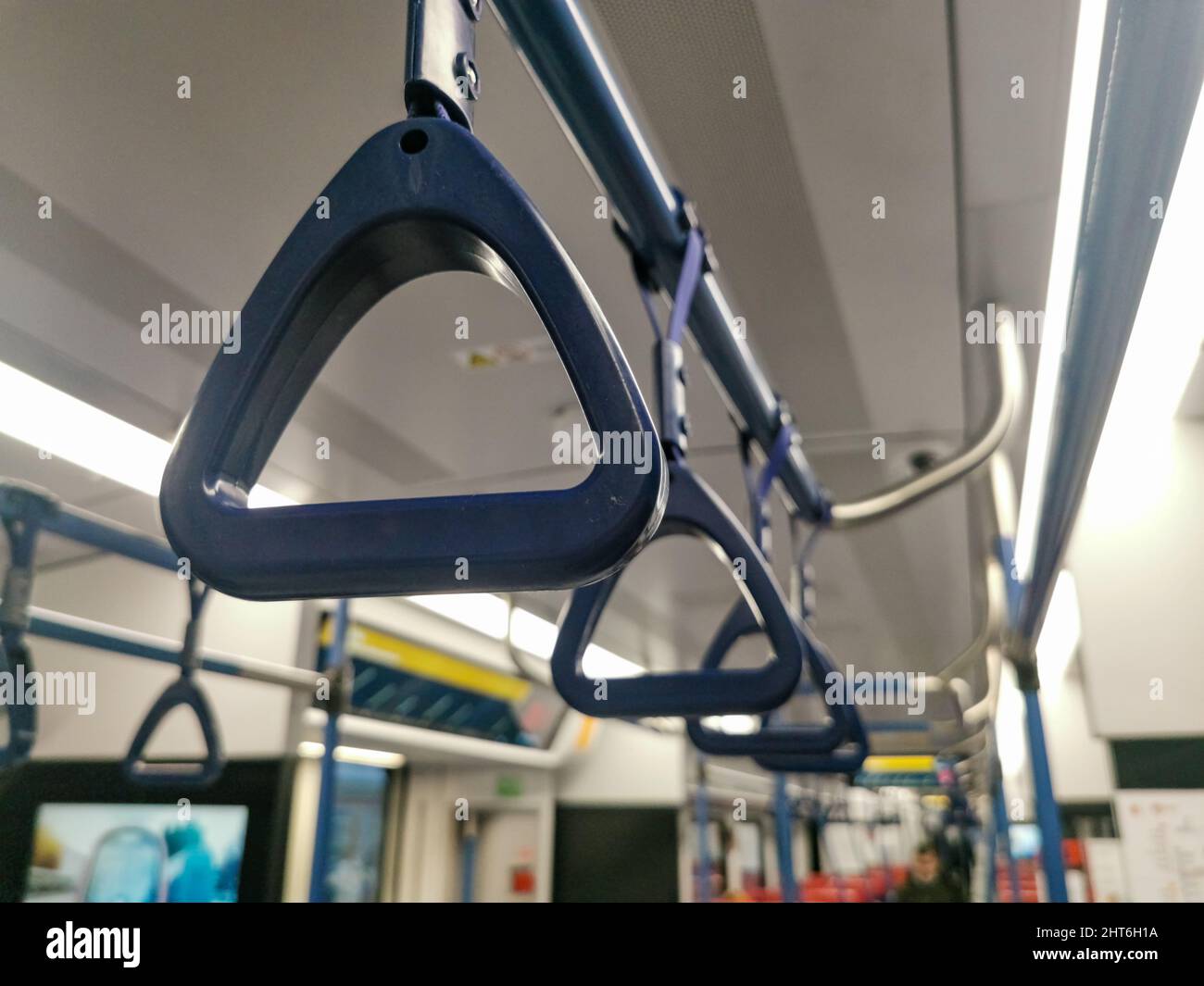 handles in public transport.pandemic hygiene. Transportation virus ...