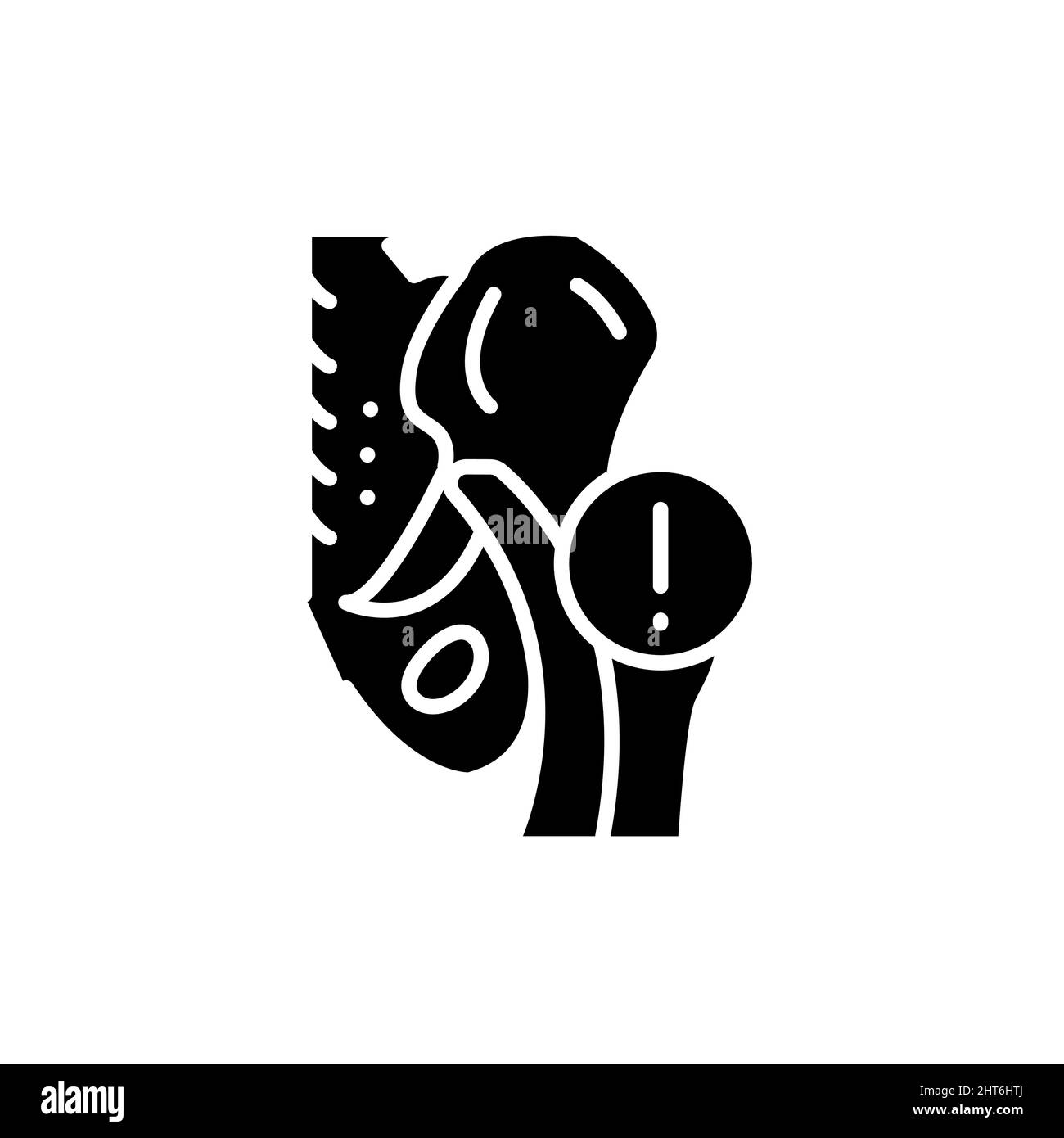 Sciatica Color Line Icon Isolated Vector Element Outline Pictogram
