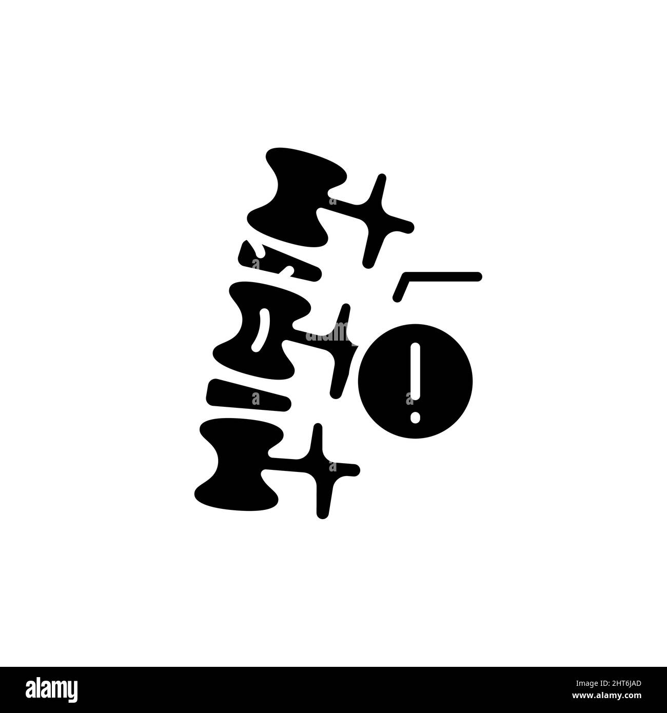 Degenerative disc color line icon. Isolated vector element. Outline ...