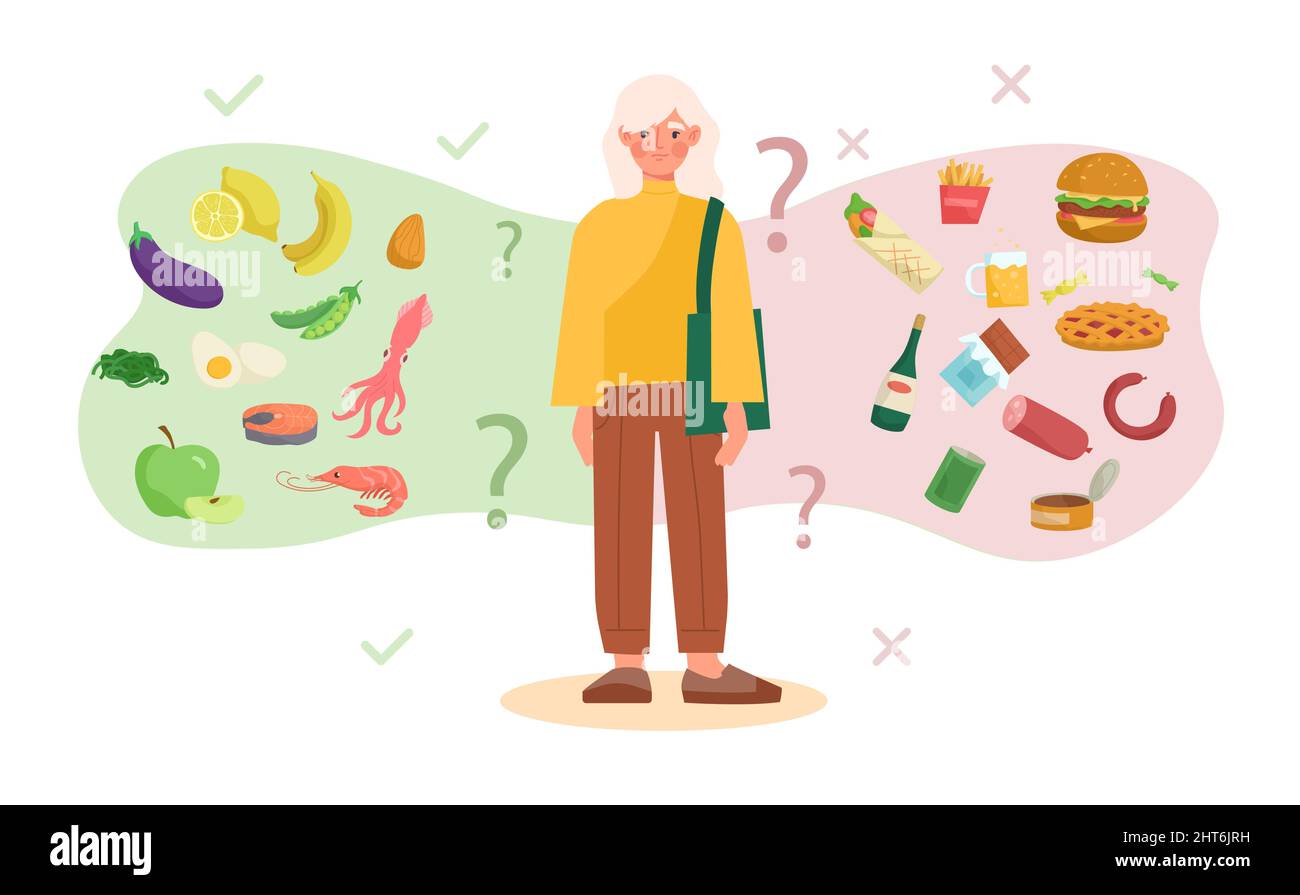 Woman difficult choice Cut Out Stock Images & Pictures - Alamy