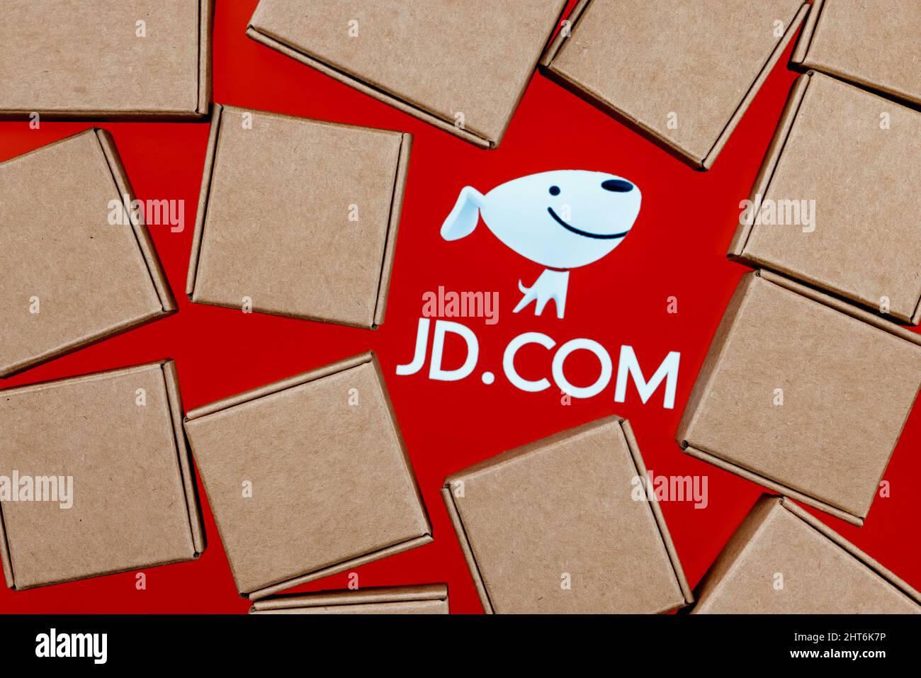 JD.com is a Chinese e-commerce company. JD.com logo on a white ...
